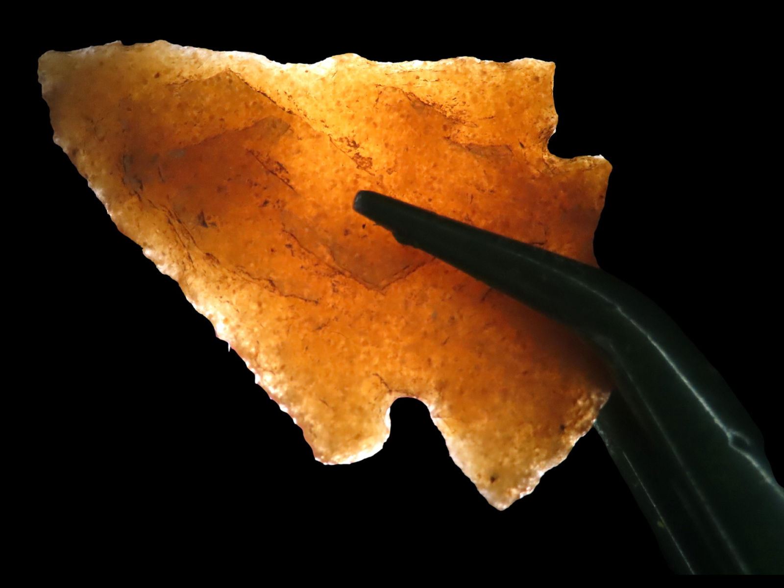 Set of 4 Hixton Quartz Wisconsin Arrowheads, Ex Terry Shultz