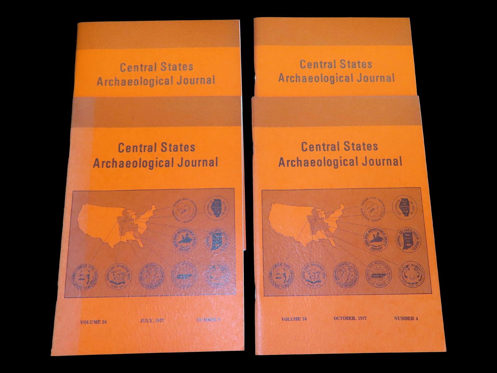 Set of 4 Central States Archaeological Journals-1977