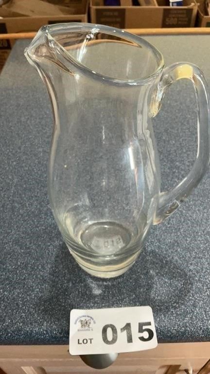 GLASS PITCHER 12 inches tall