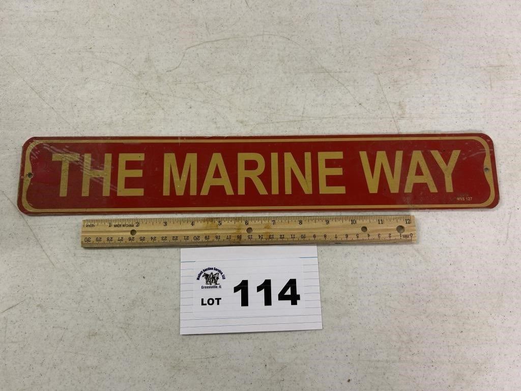 THE MARINE WAY TIN SIGN