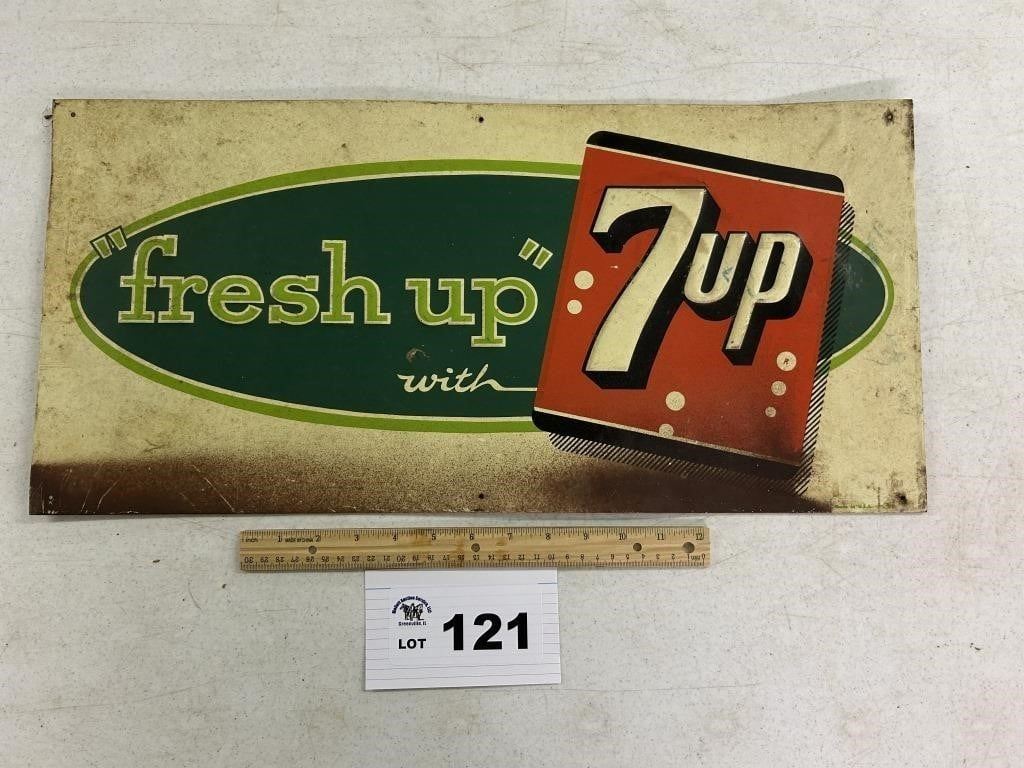 FRESH UP 7UP TIN SIGN