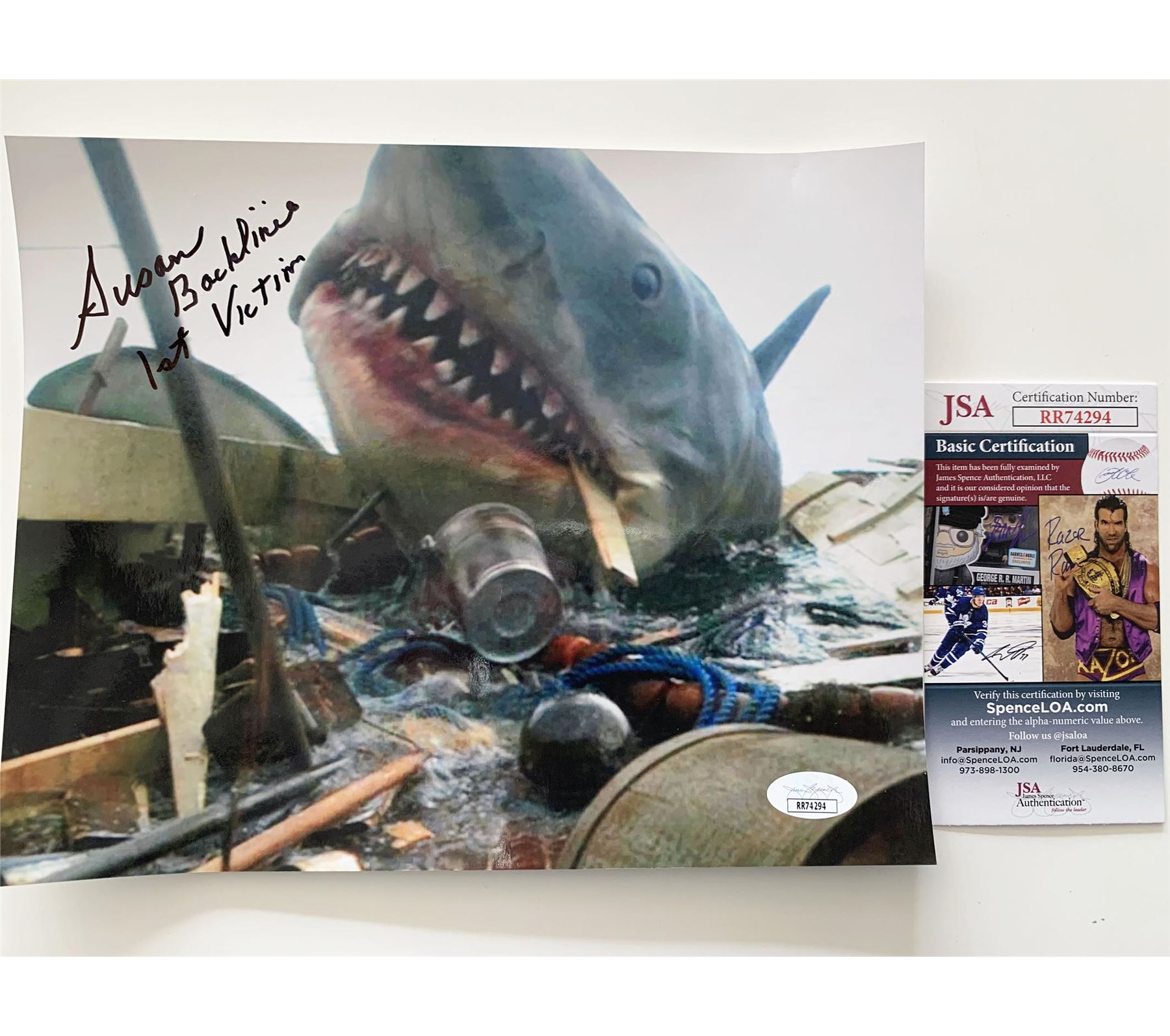 Jaws Susan Backlinie signed movie photo – JSA Authenticated