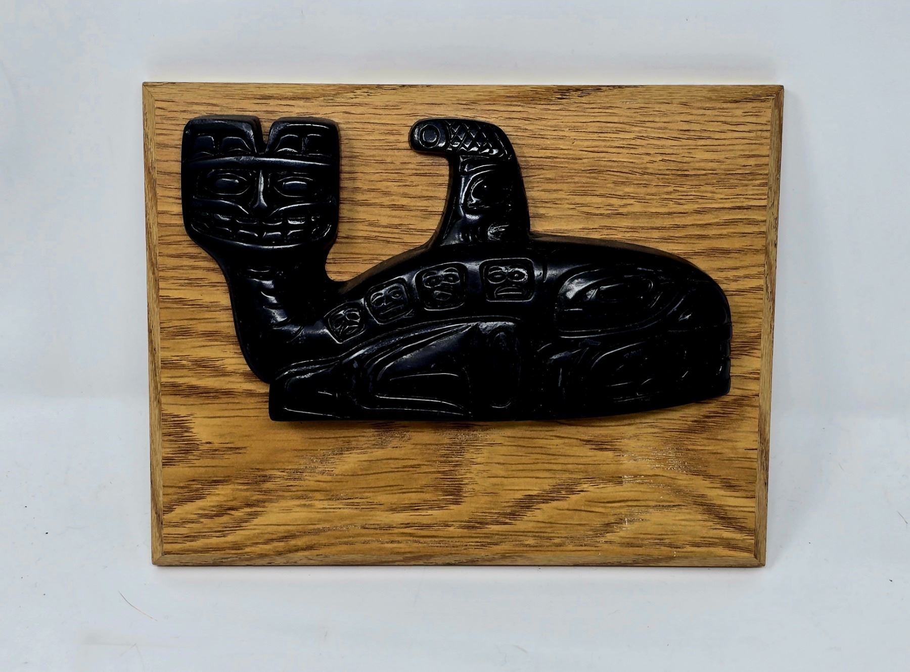 Hand-Carved Indigenous Raven Panel