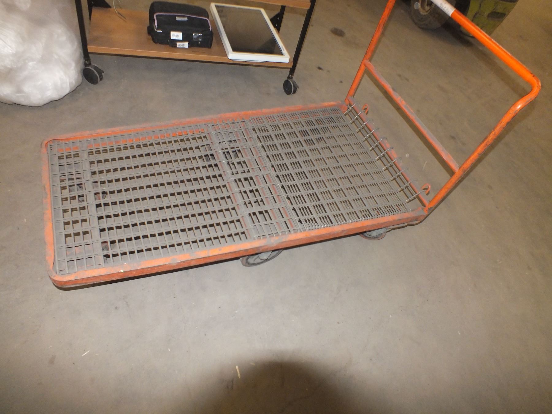 Orange Moving Cart On wheels