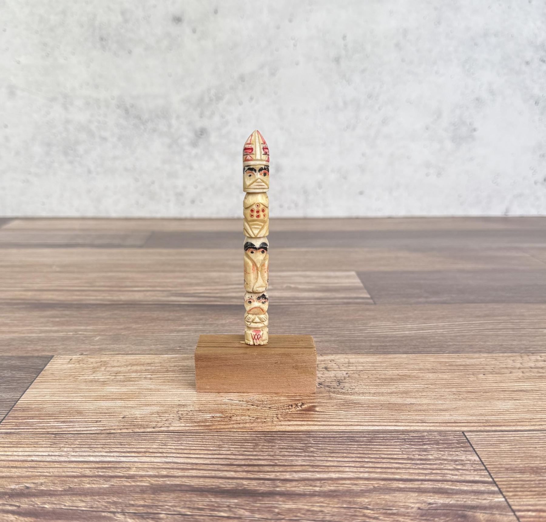 1950s Northwest Coast Carved Bone Totem Pole