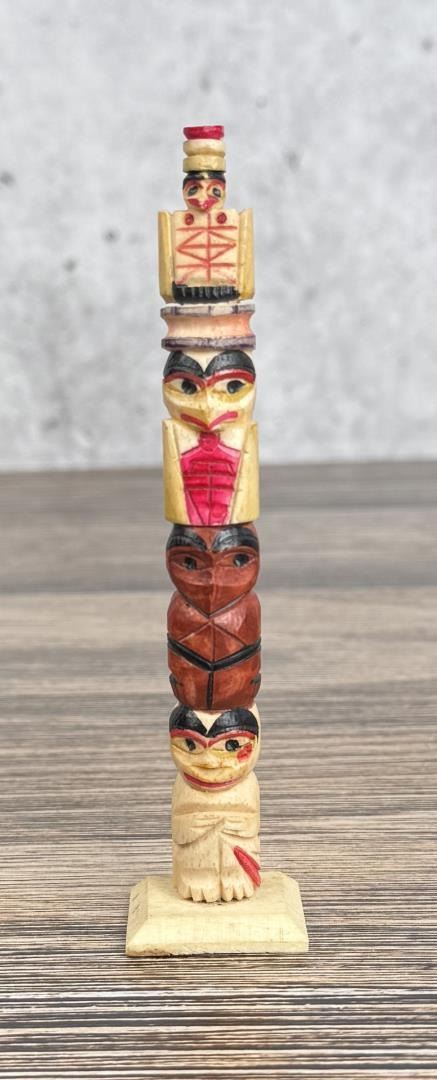 1950s Northwest Coast Carved Bone Totem Pole