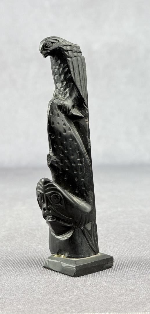 Haida Northwest Coast Indian Argillite Totem Pole