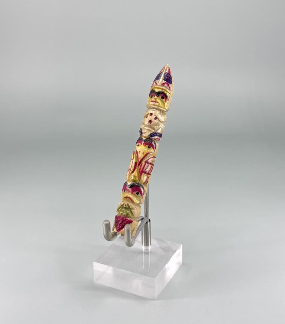 1950s Northwest Coast Carved Bone Totem Pole