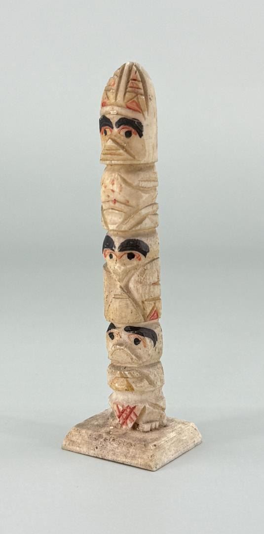 1950s Northwest Coast Carved Bone Totem Pole