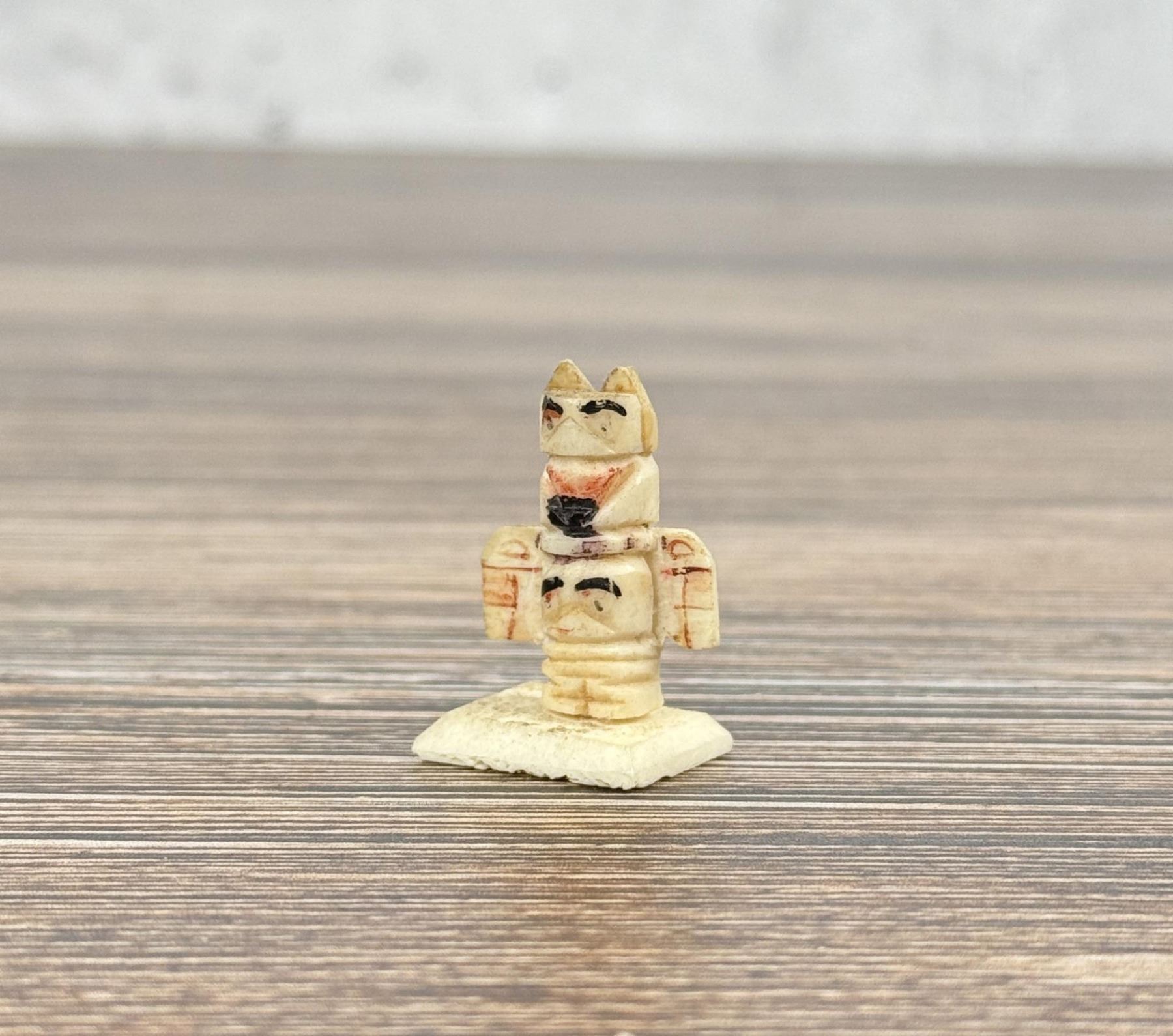 1950s Northwest Coast Carved Bone Totem Pole