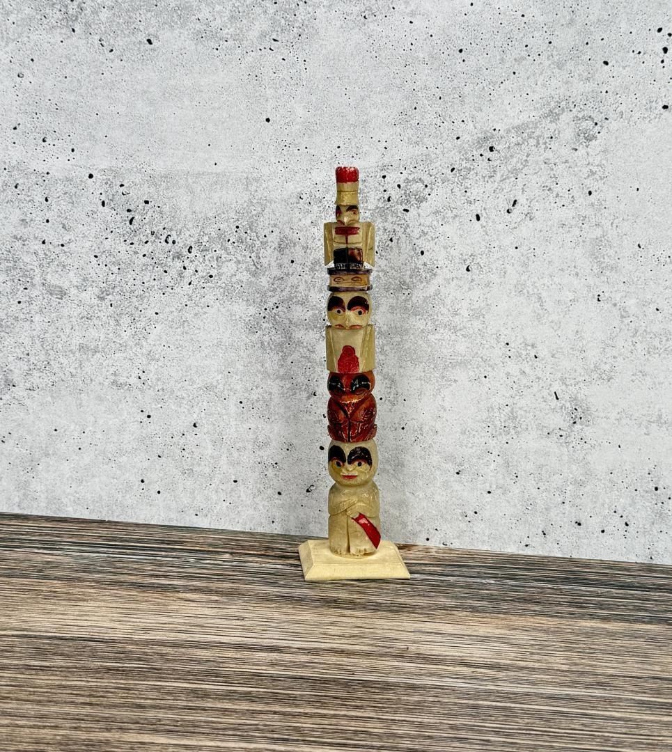 1950s Northwest Coast Carved Bone Totem Pole