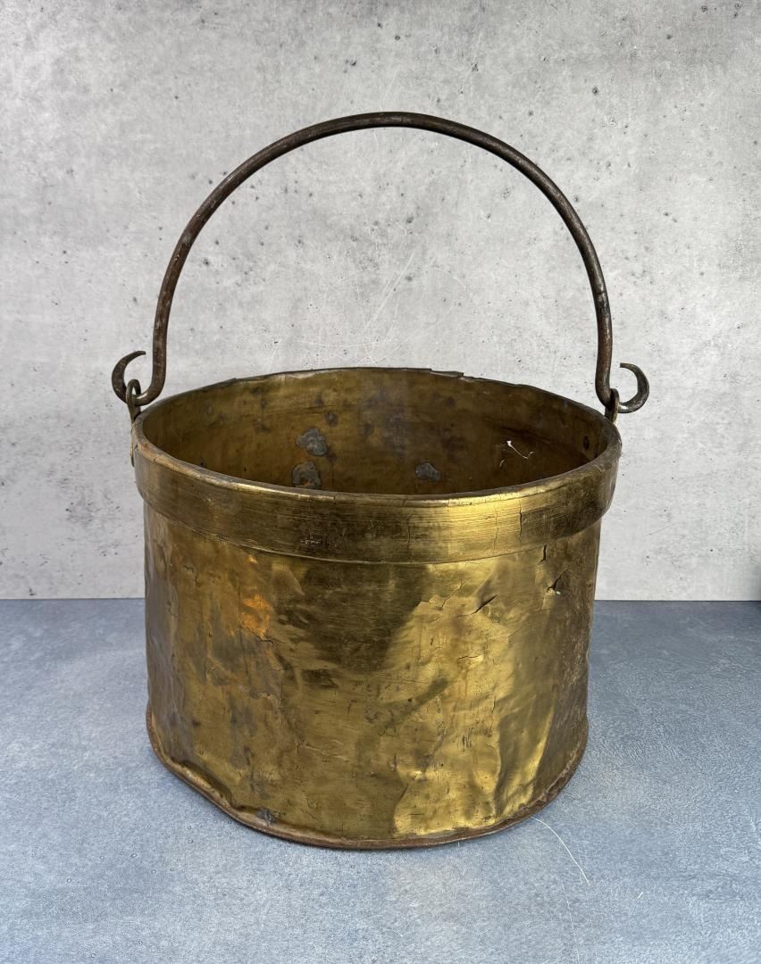 Brass Fur Trade Bucket Kettle Pot