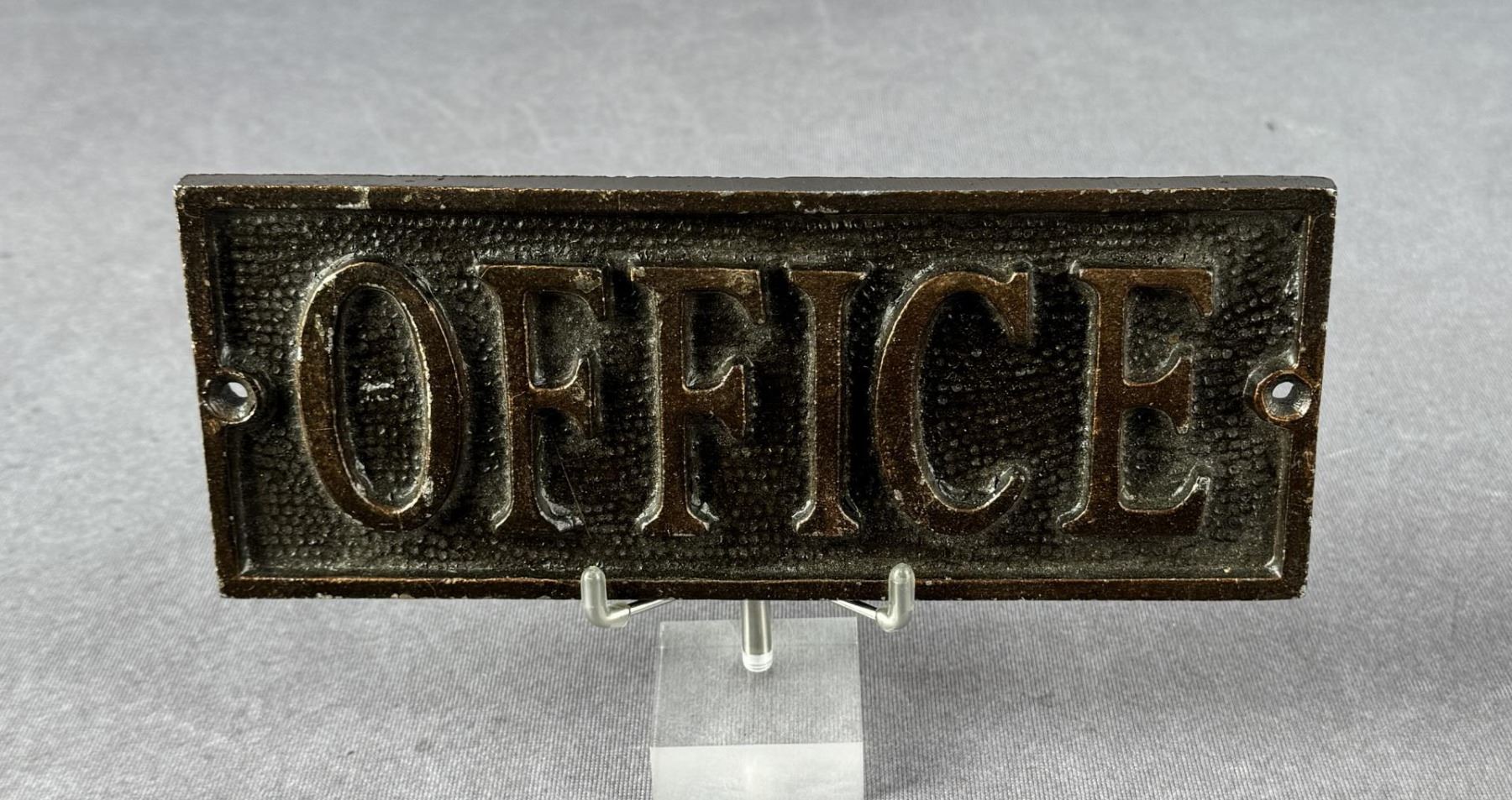 Antique Office Post Office Brass Sign