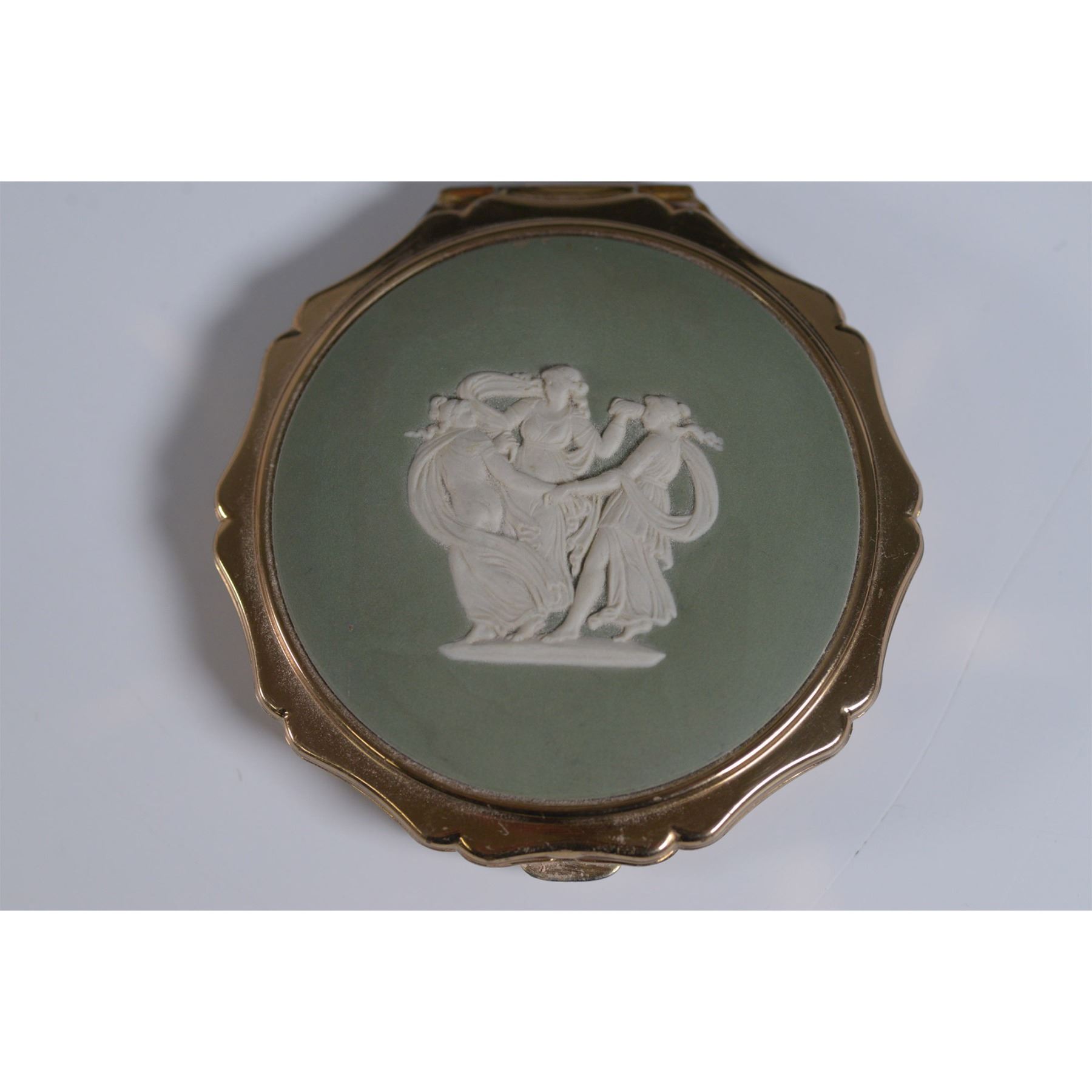Vintage Stratton Powder Compact with Wedgwood Cover
