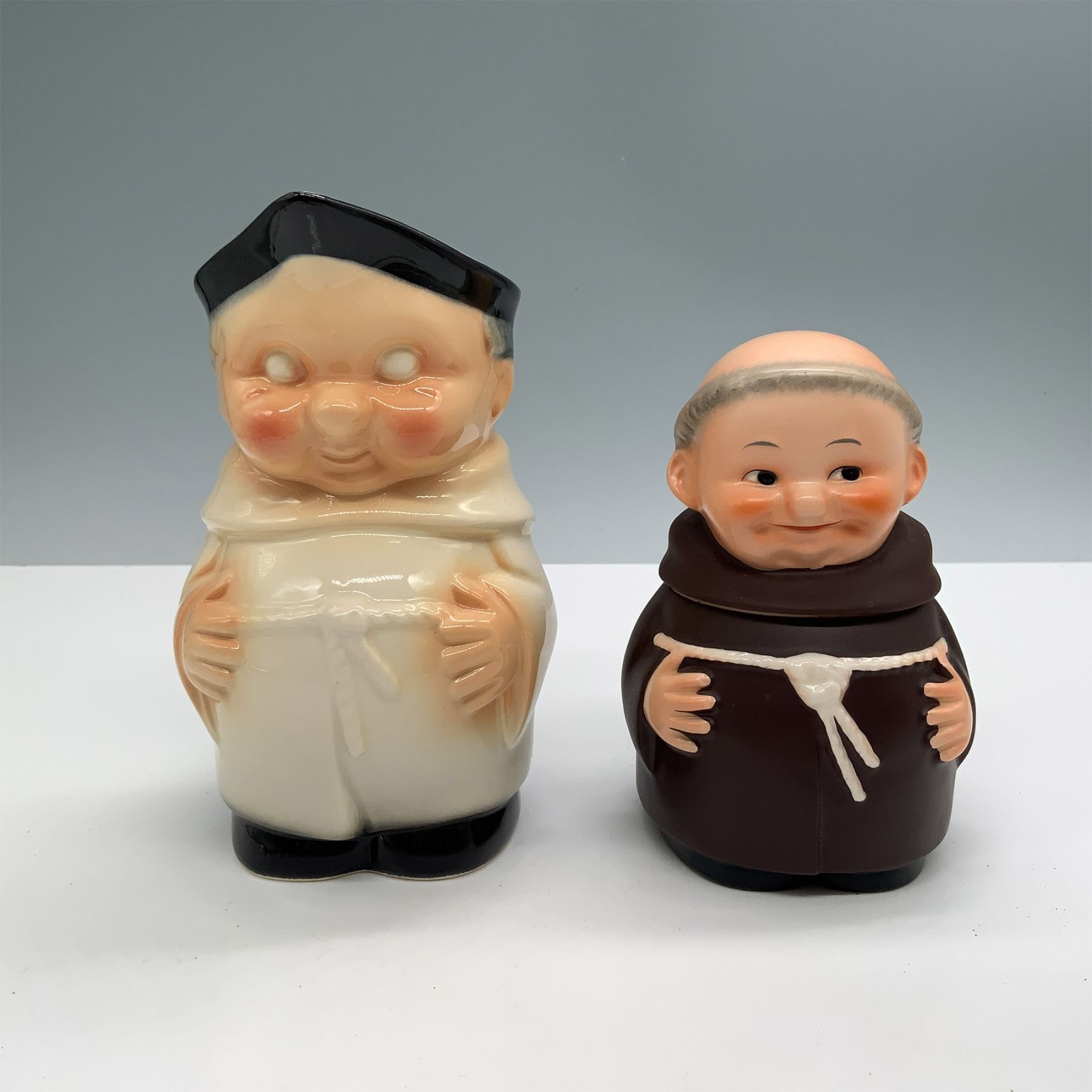 2pc Goebel Jolly Monks Jar & Cream Set