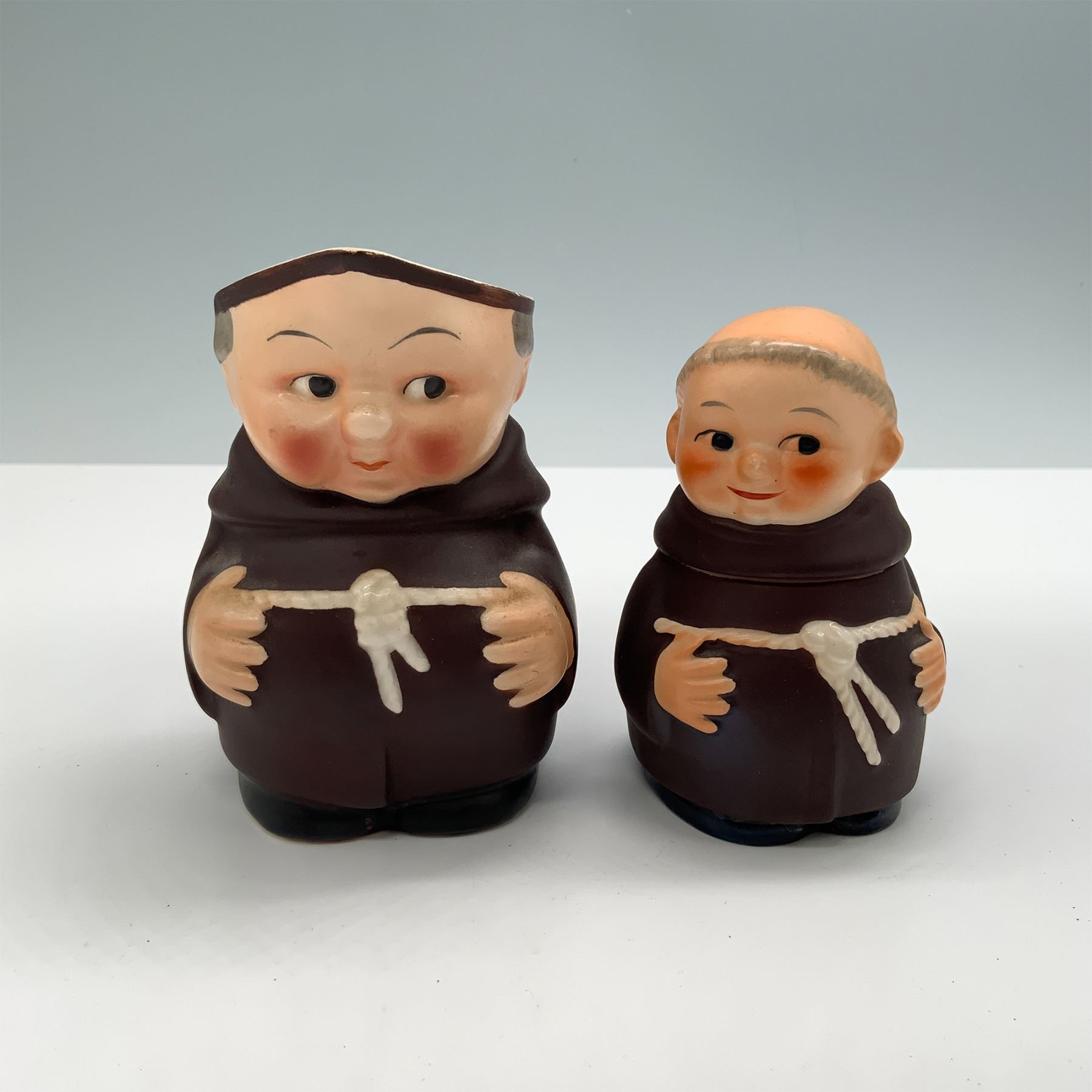 2pc Goebel Jolly Monks Sugar & Cream Set