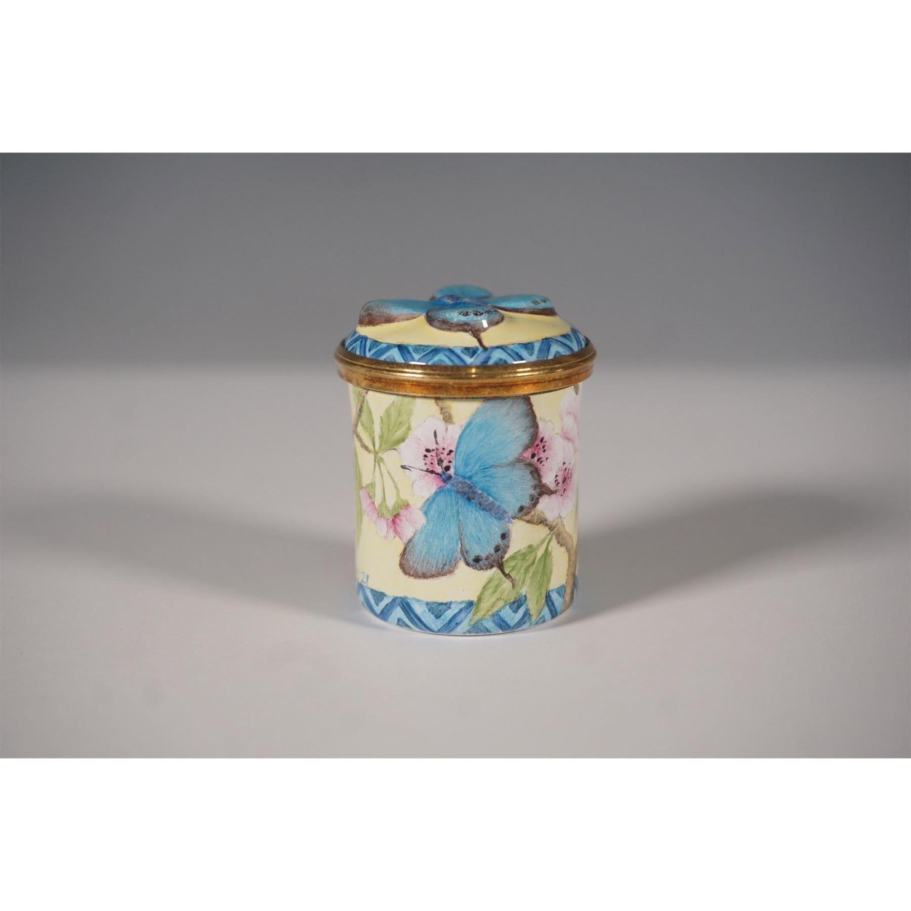Elliot Hall Enamel Treasure Box, Butterfly Limited Edition 1/1