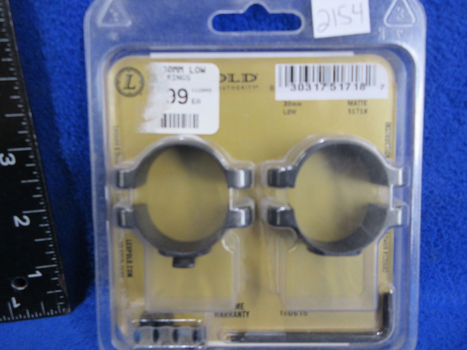 NEW - Leupold 30MM STD Low Steel Rings - Matte, #51718