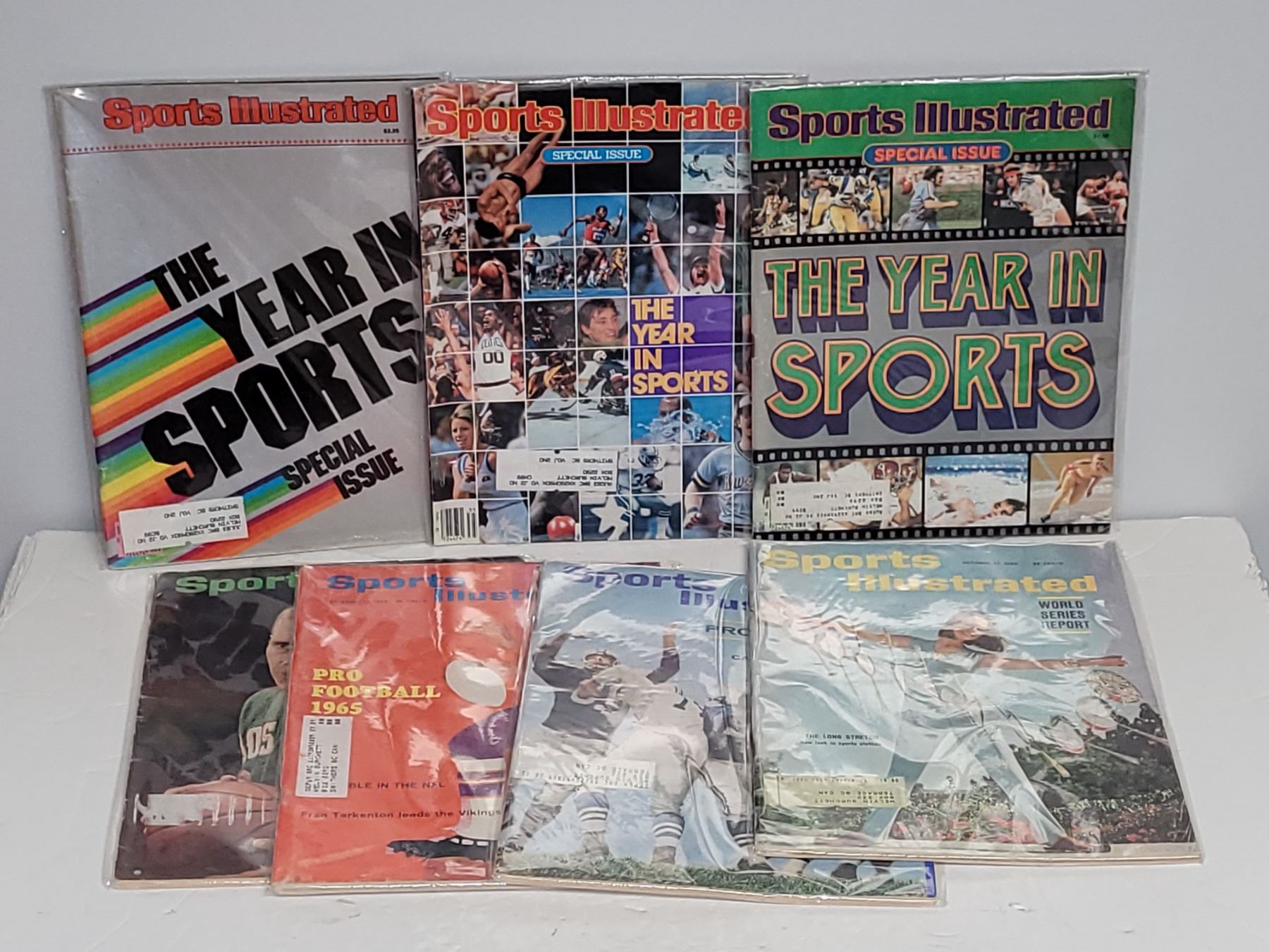 7 X Sports Illustrated Magazines 1960's-70's