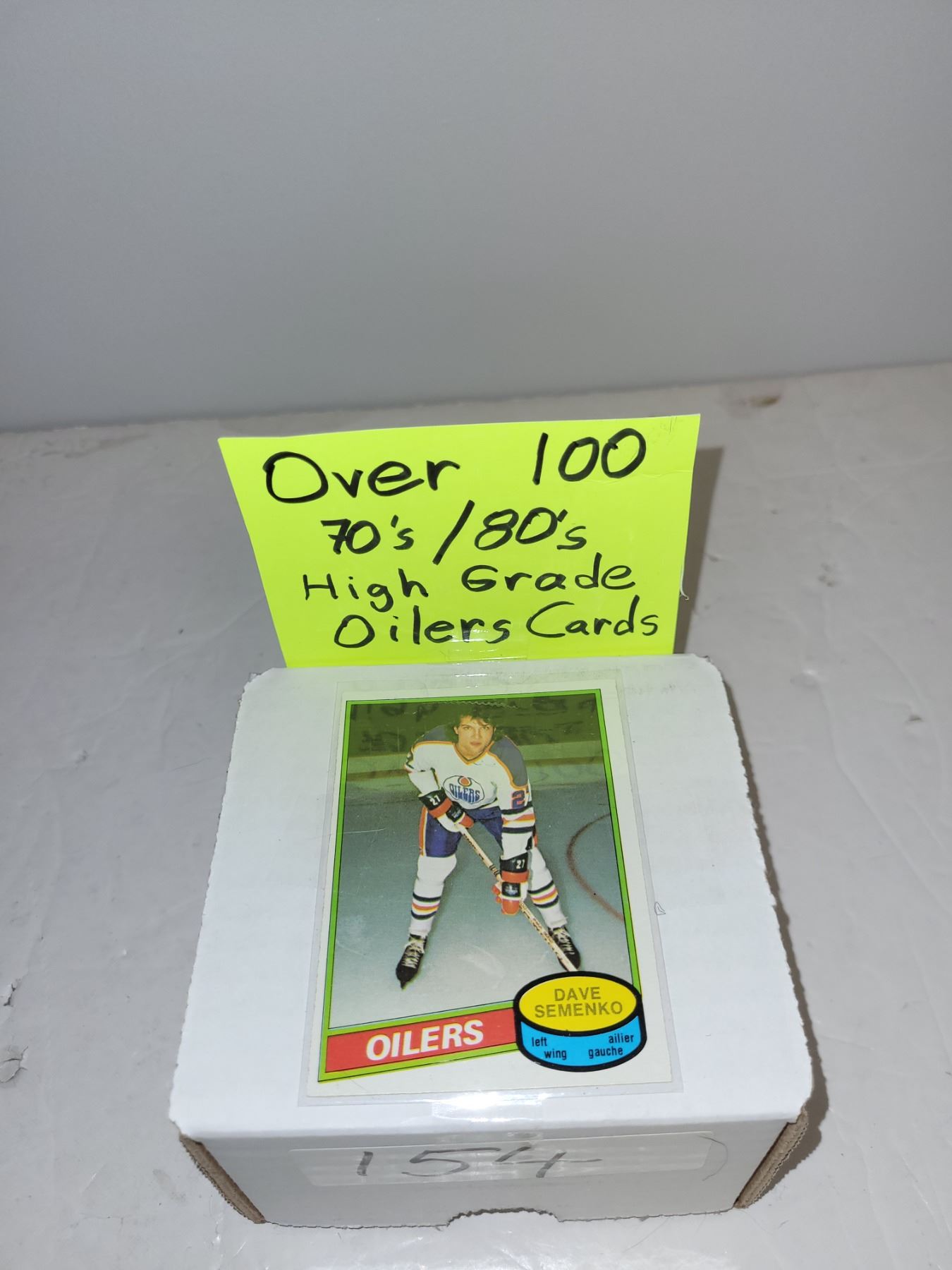 Over 100 High Grade 70's and 80's Oilers Cards