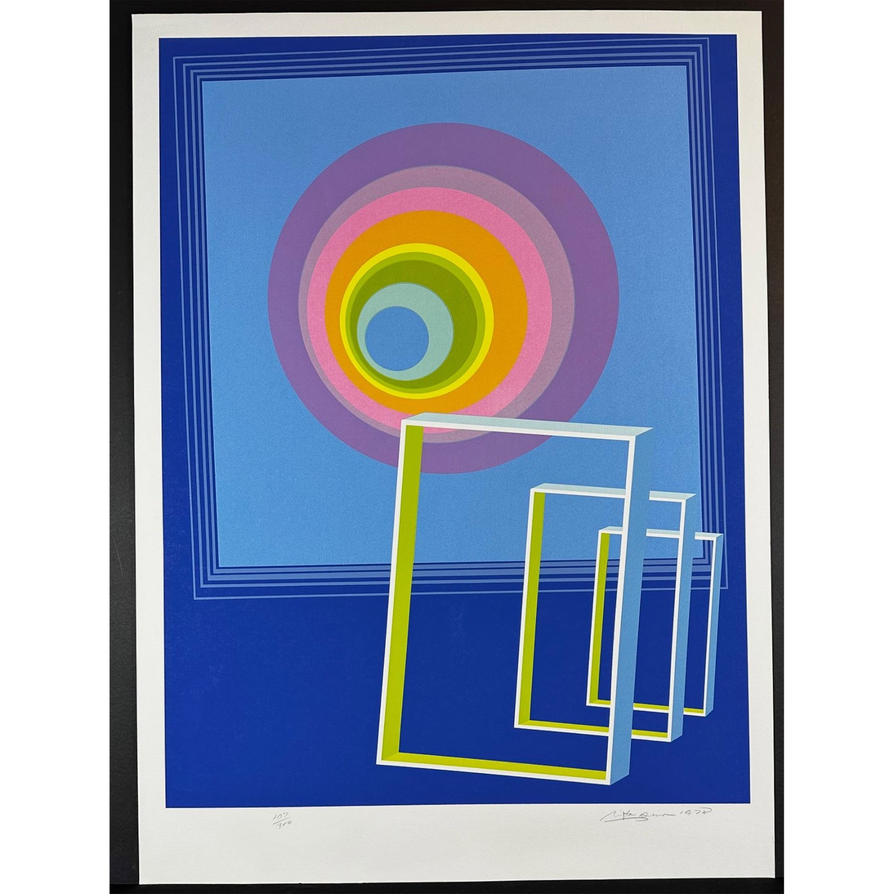 Rita Simon (American 1938) Screenprint Spacescape signed