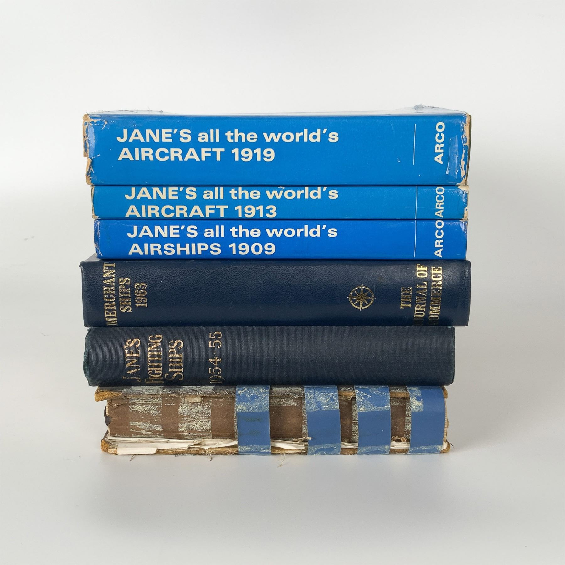 6 Naval and Aviation Reference Books w/ Jane Fighting Ships