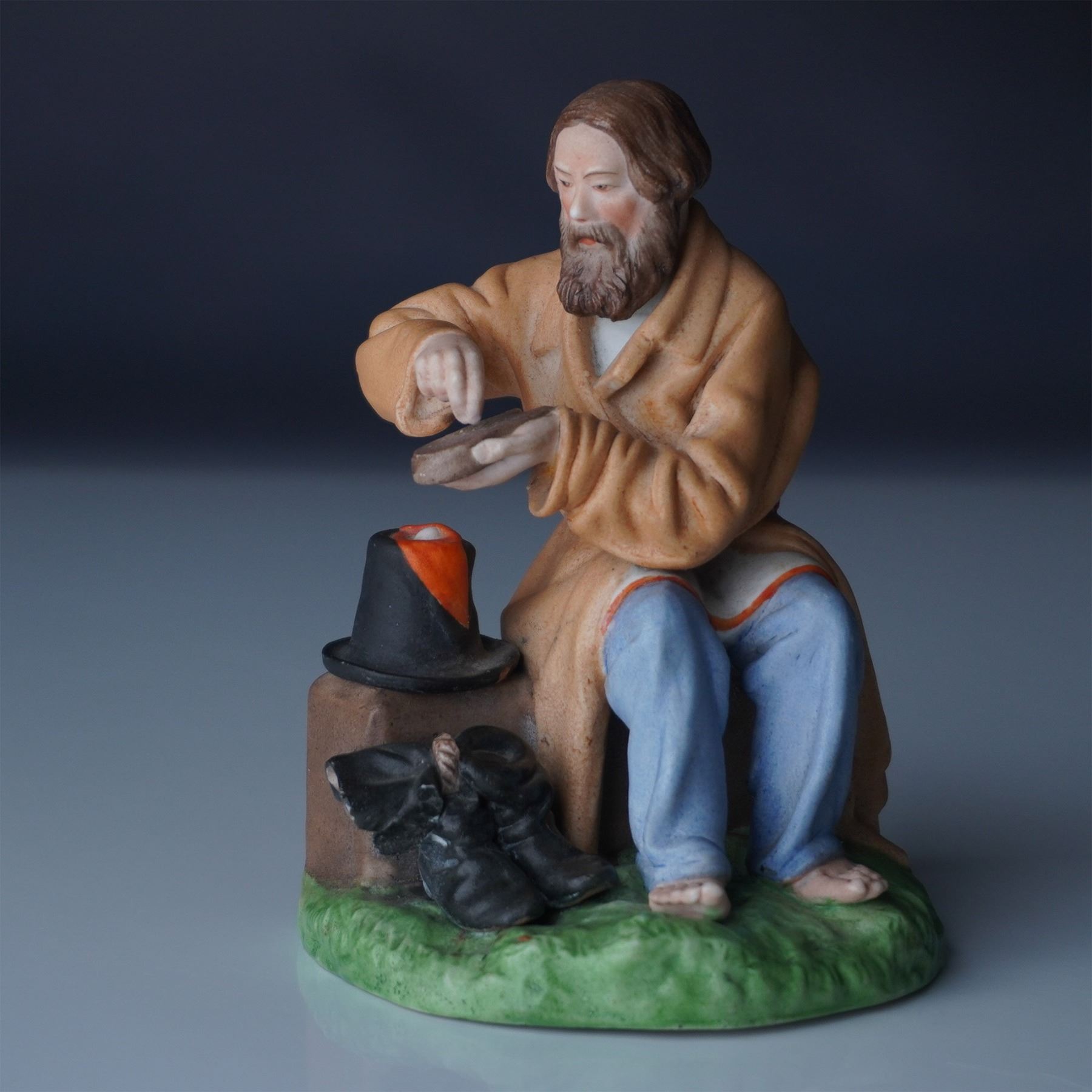 Gardner Imperial Russian Bisque Shoemaker Figurine