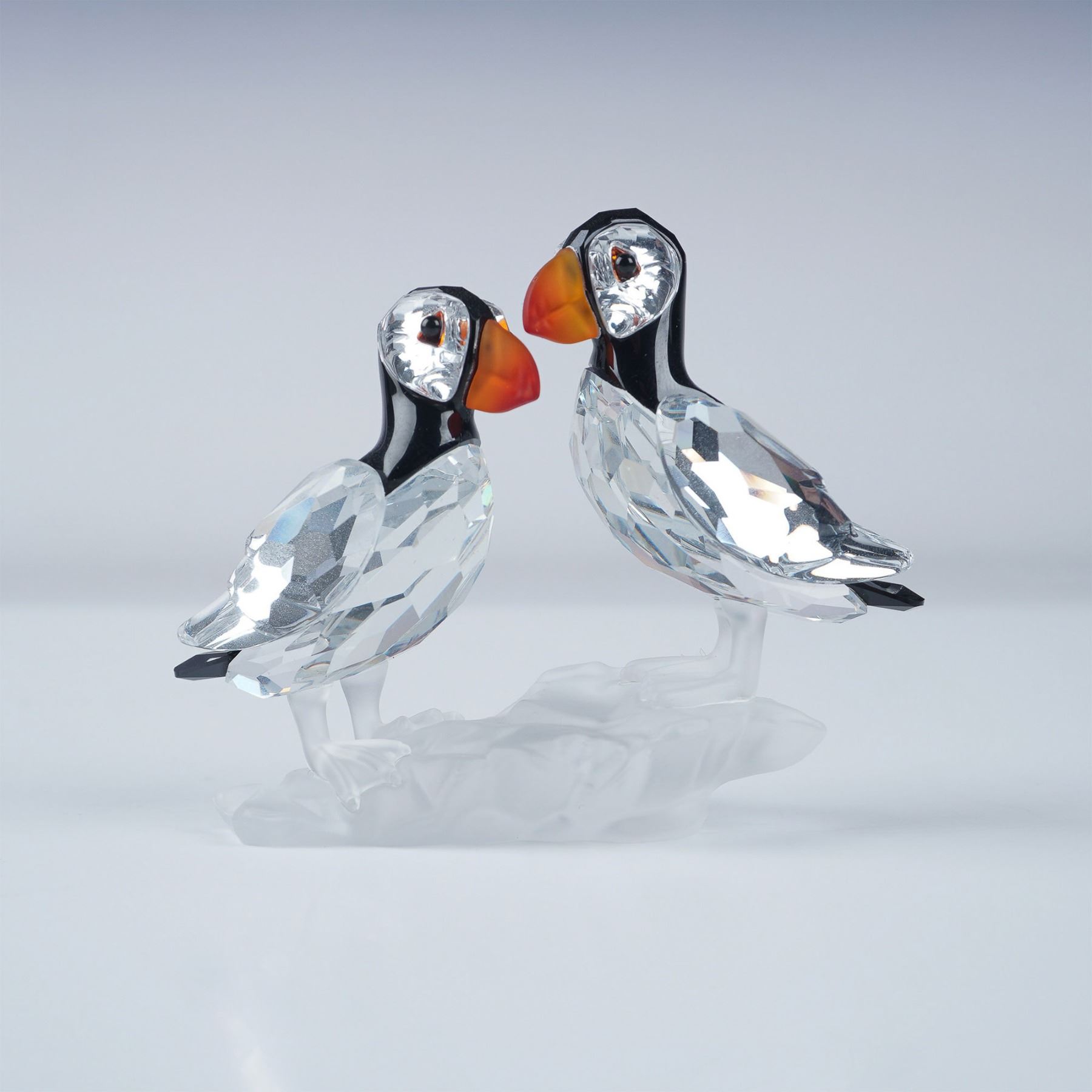 Swarovski Crystal Figurine, Puffins with Original Box