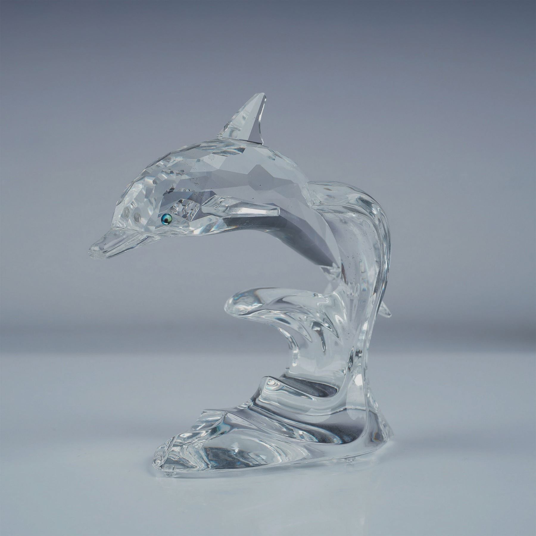 Swarovski Crystal Figurine, Dolphin on a Wave