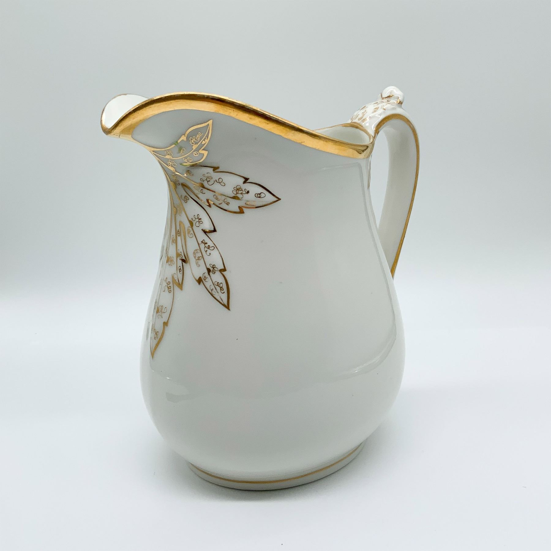 Haviland Limoges Porcelain Pitcher with Gilded Accents