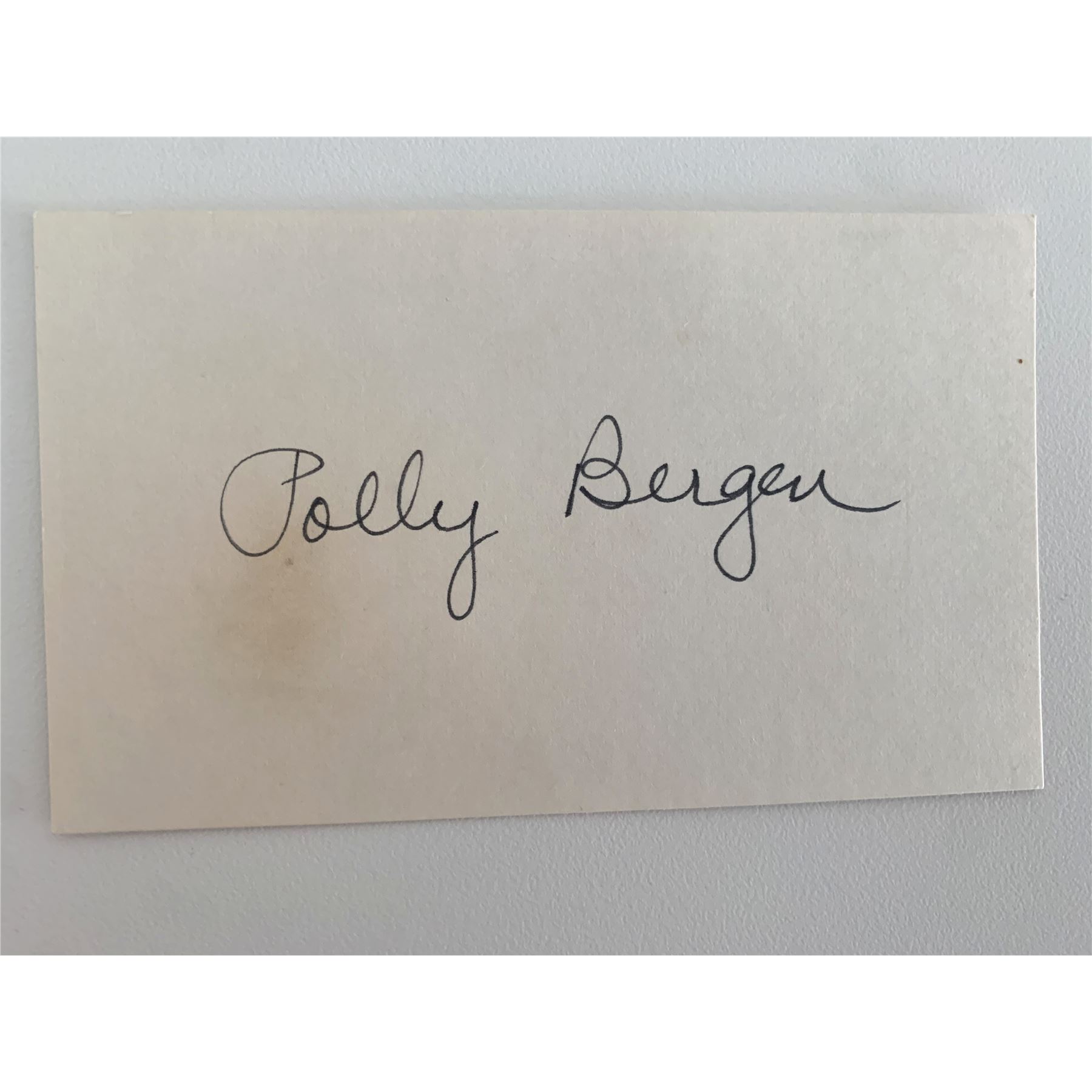 Polly Bergen original signature