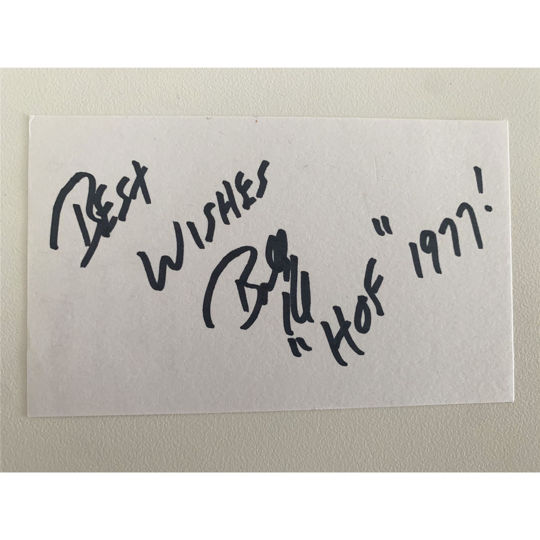 Billy Hardwick original signature