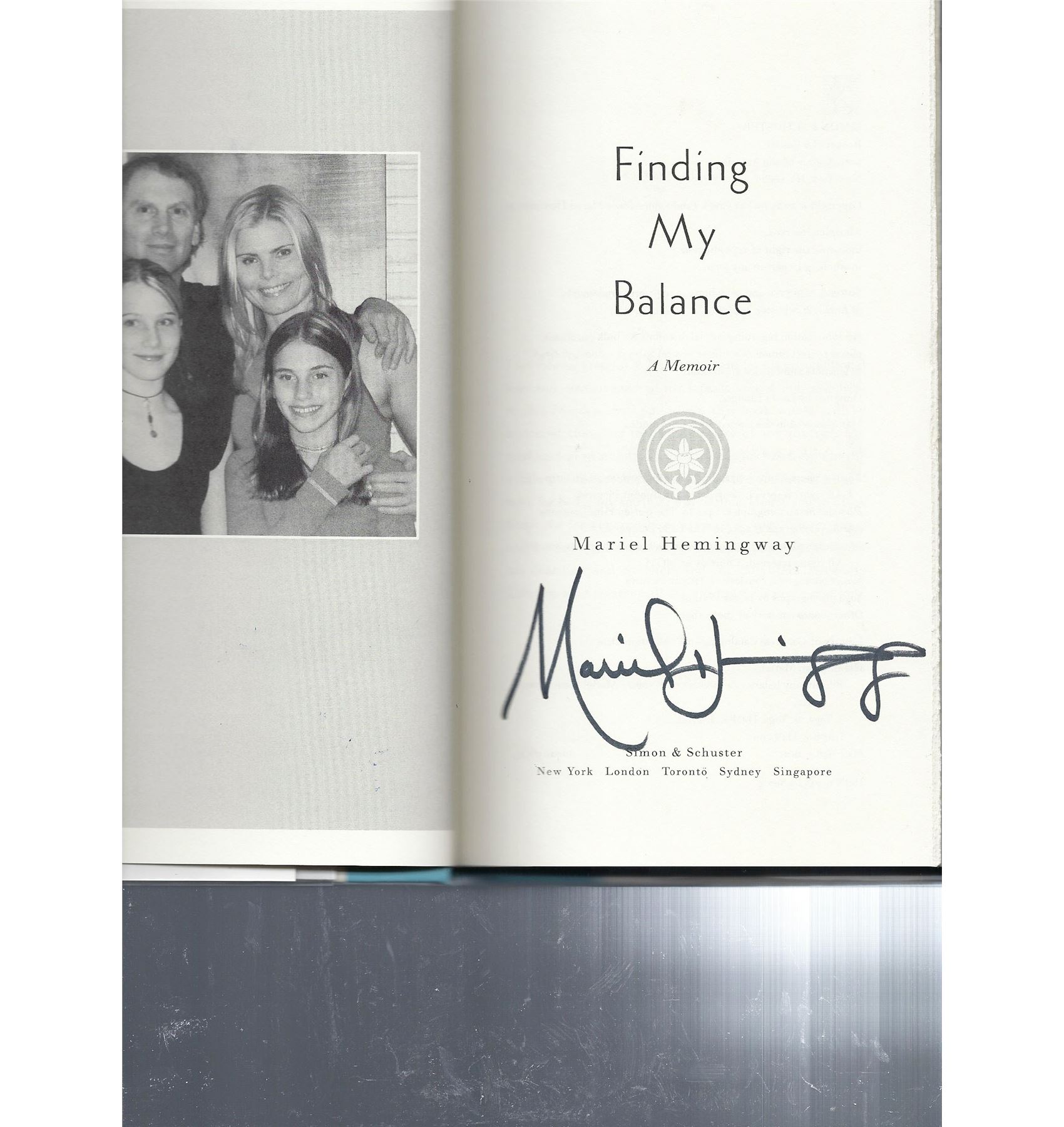 Mariel Hemingway signed book
