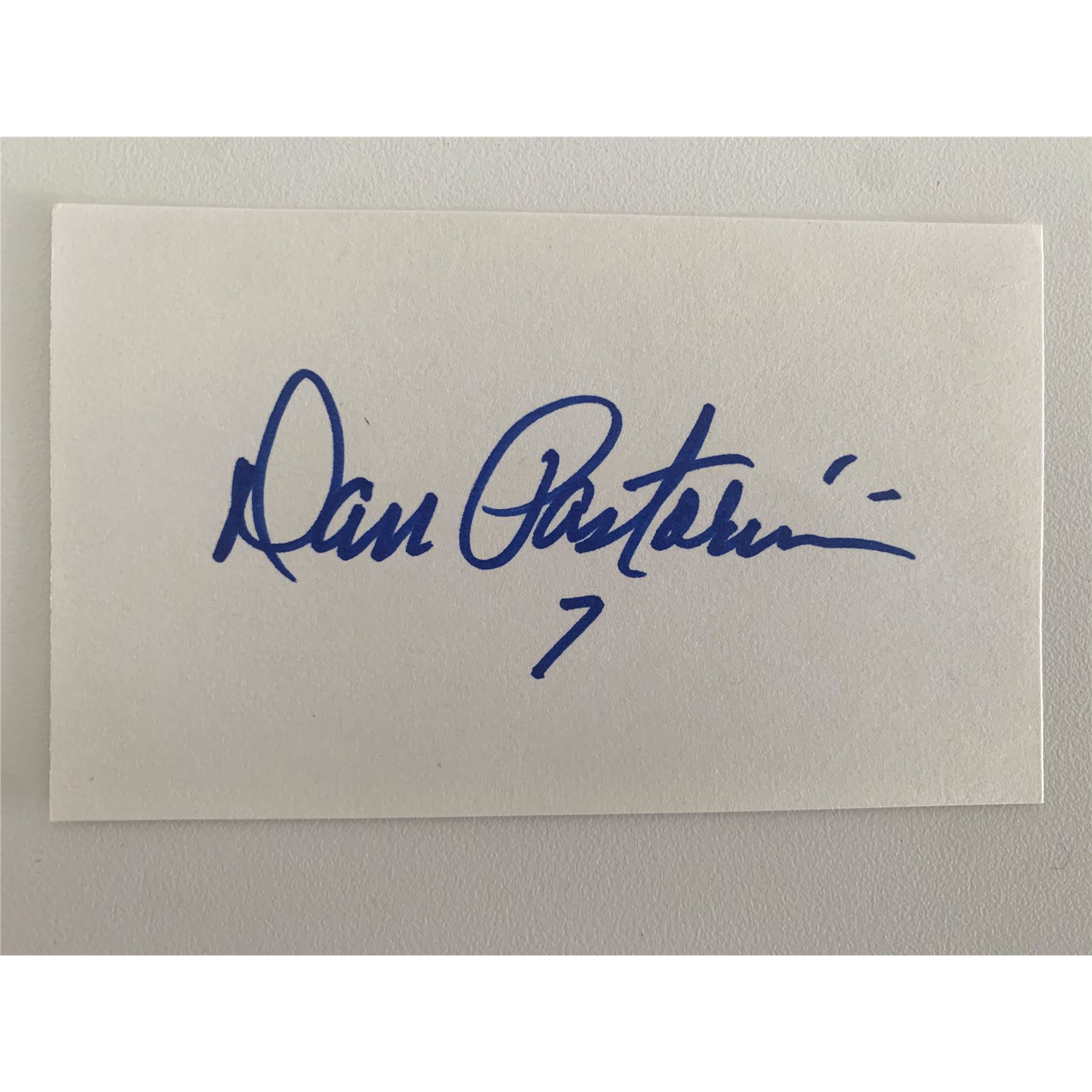 Dan Pastorini original signature