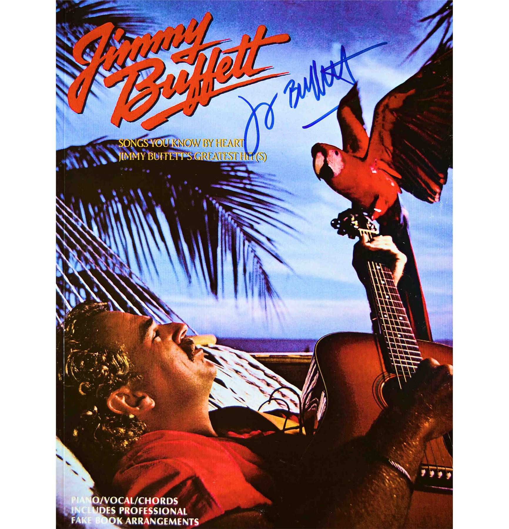 Jimmy Buffett signed music book