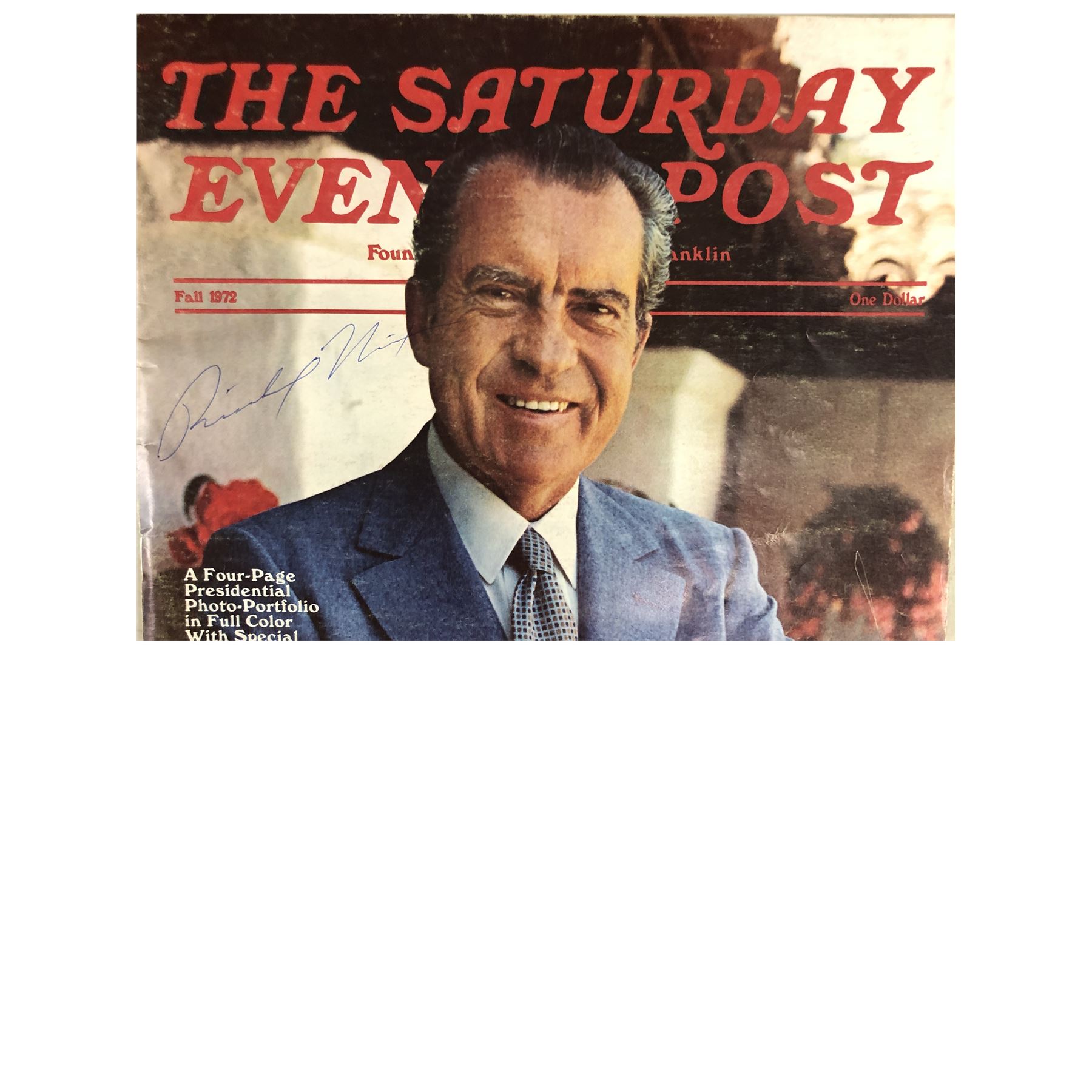 Richard Nixon signed Magazine. GFA Authenticated Richard Nixon signed Magazine. GFA Authenticated