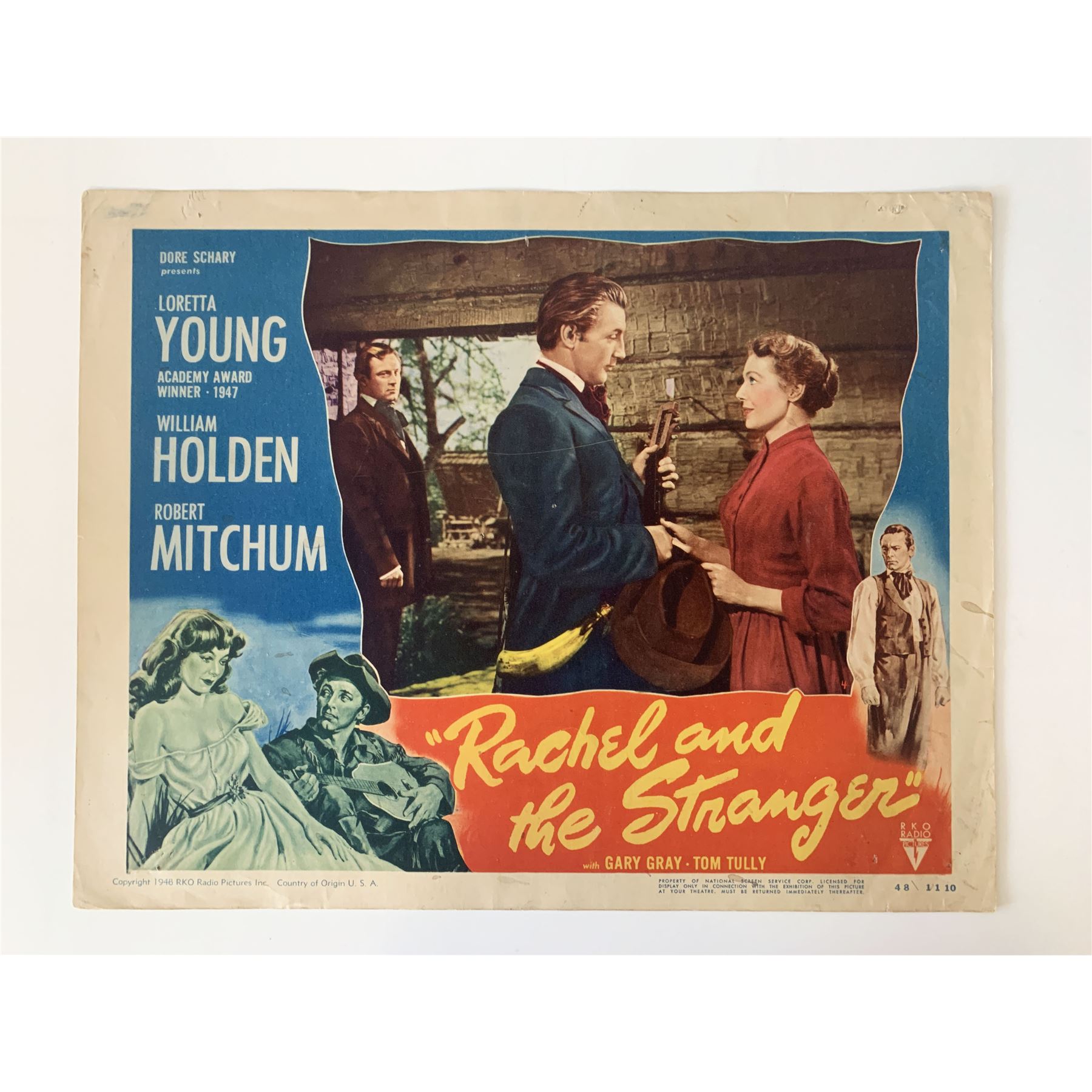 Rachel and the Stranger original 1948 vintage lobby card