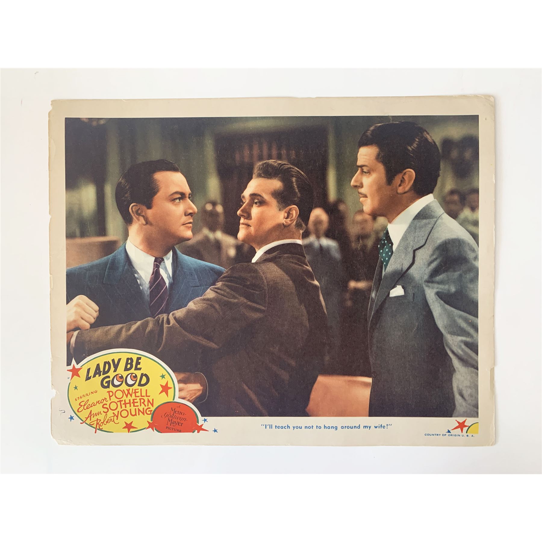 Lady Be Good original 1941 vintage lobby card