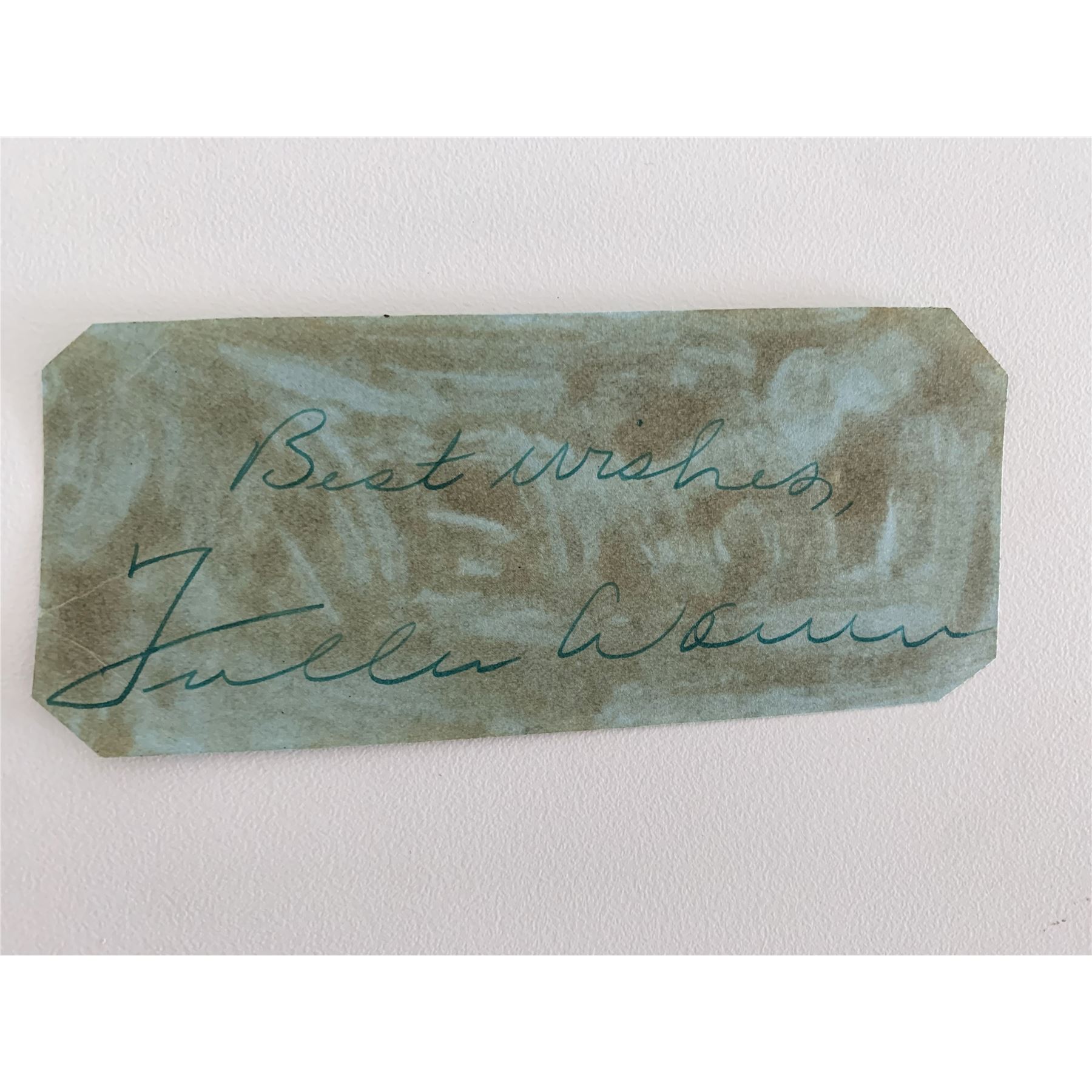 Florida Governor Fuller Warren original signature