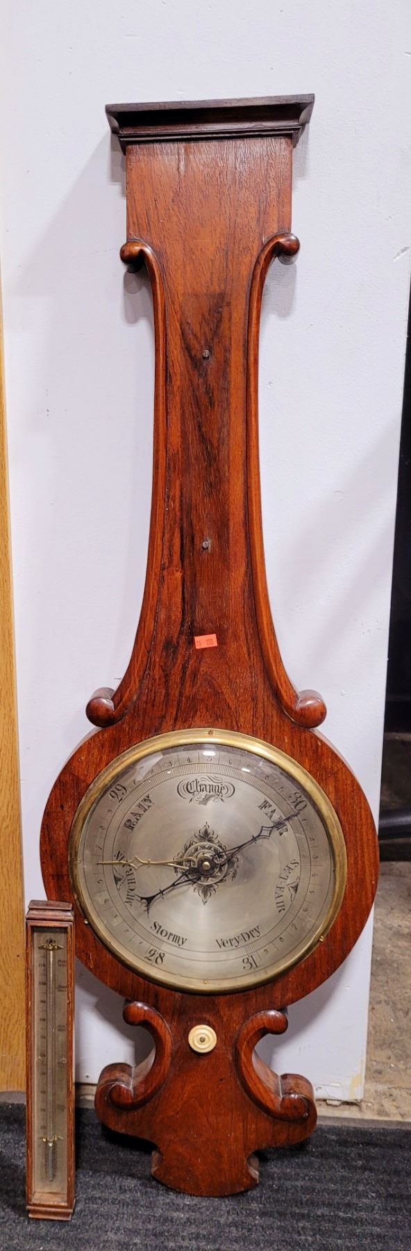Antique Wooden Barometer