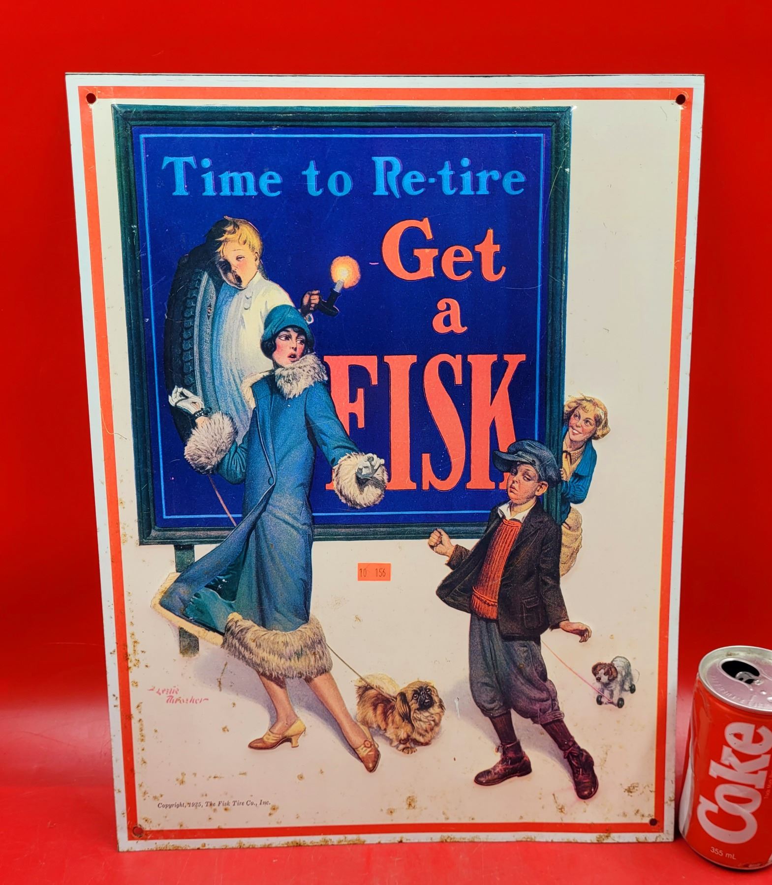 VTG Time To Retire "Get A Fisk" Advertising Sign