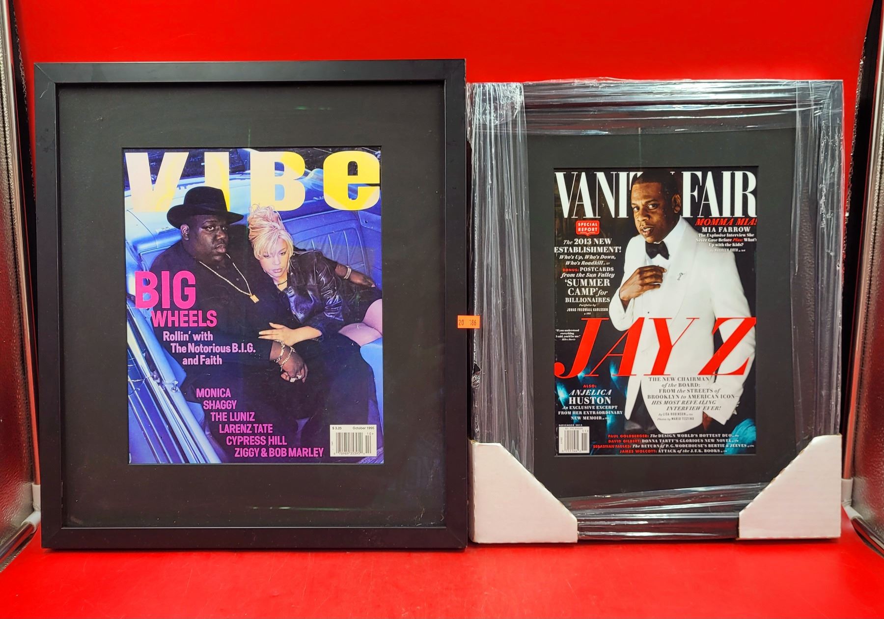 Framed Jay-Z & Biggie Magazine Covers