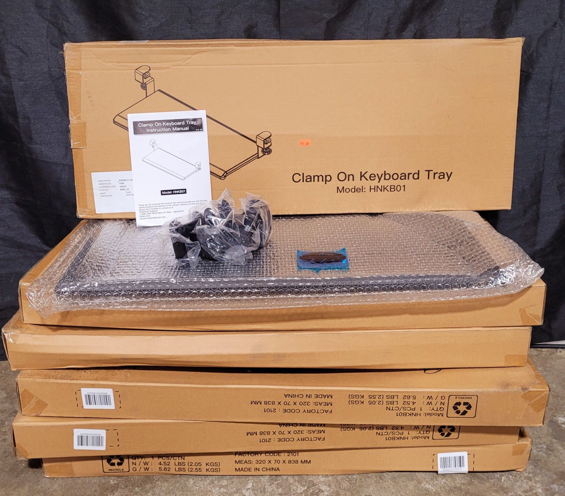 Lot of Clamp-On Keyboard Trays