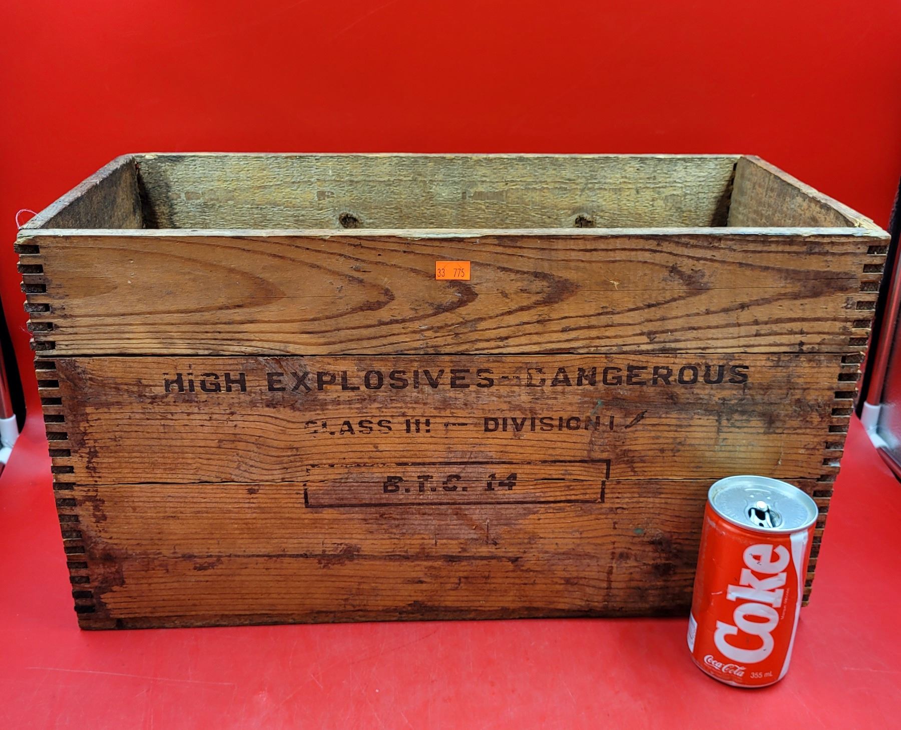 VTG Wooden Explosive Stumping Powder Crate