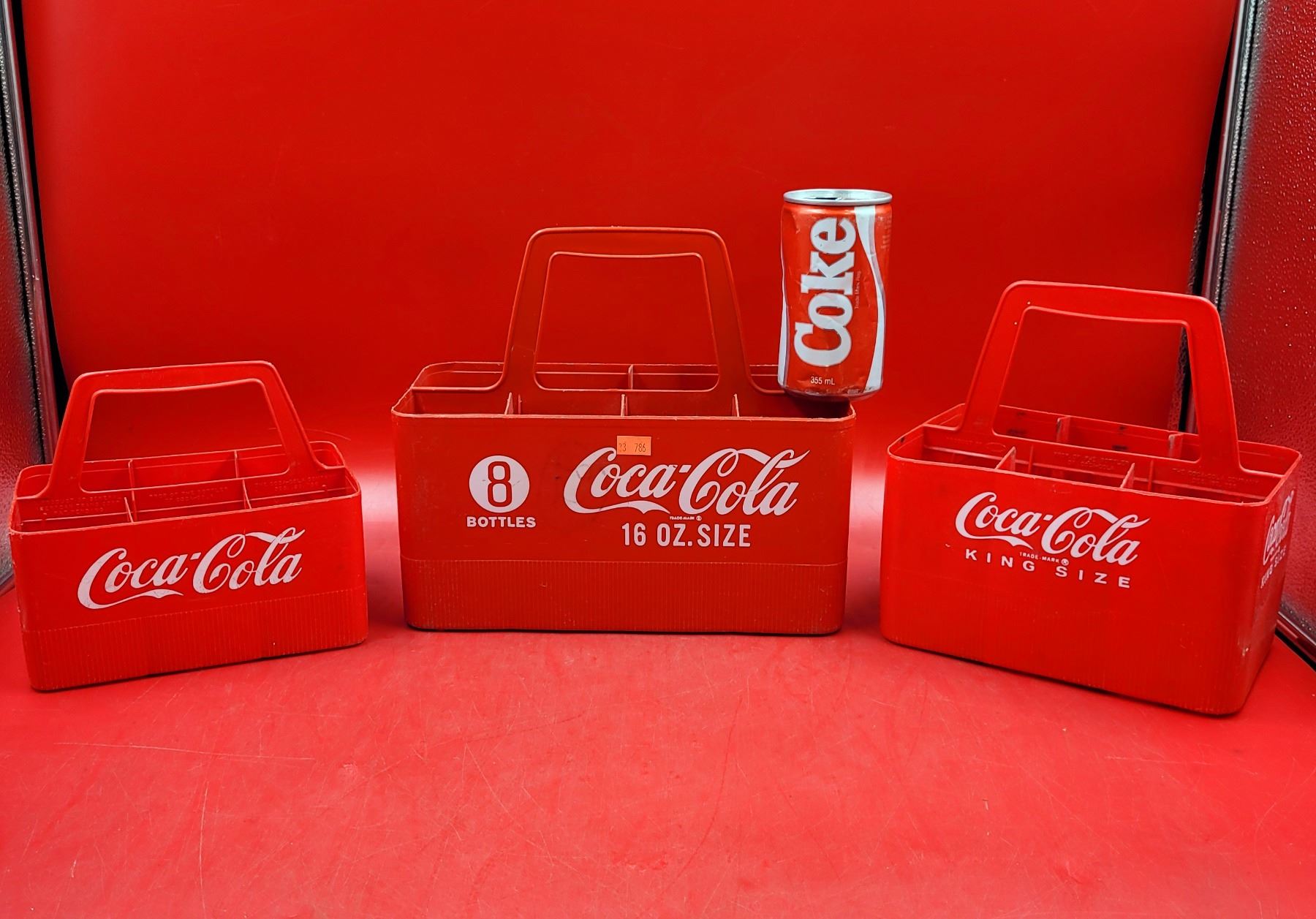 3 Coca-Cola Carrying Crates