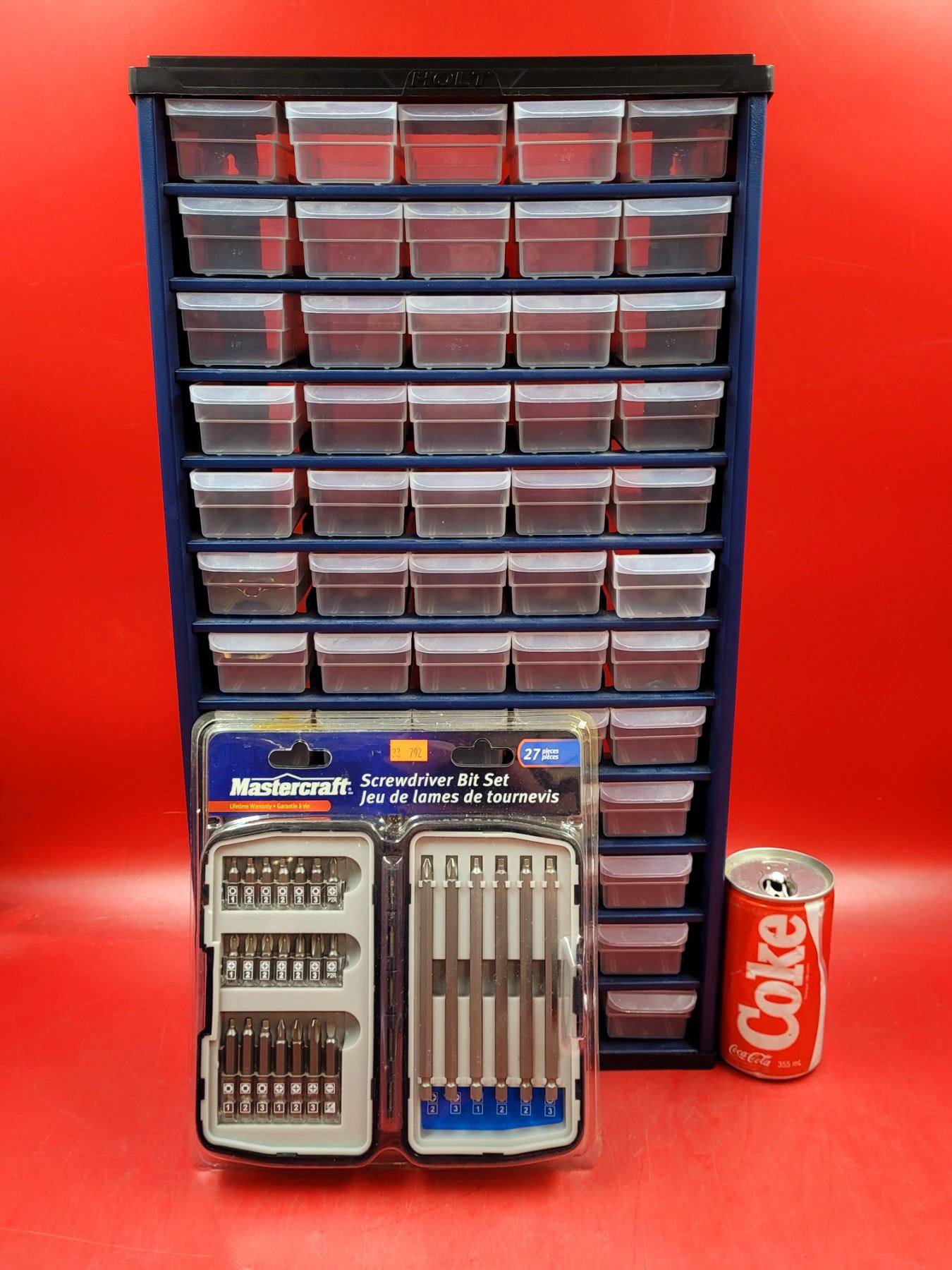 Parts Cabinet & Mastercraft Screwdriver Bit Set