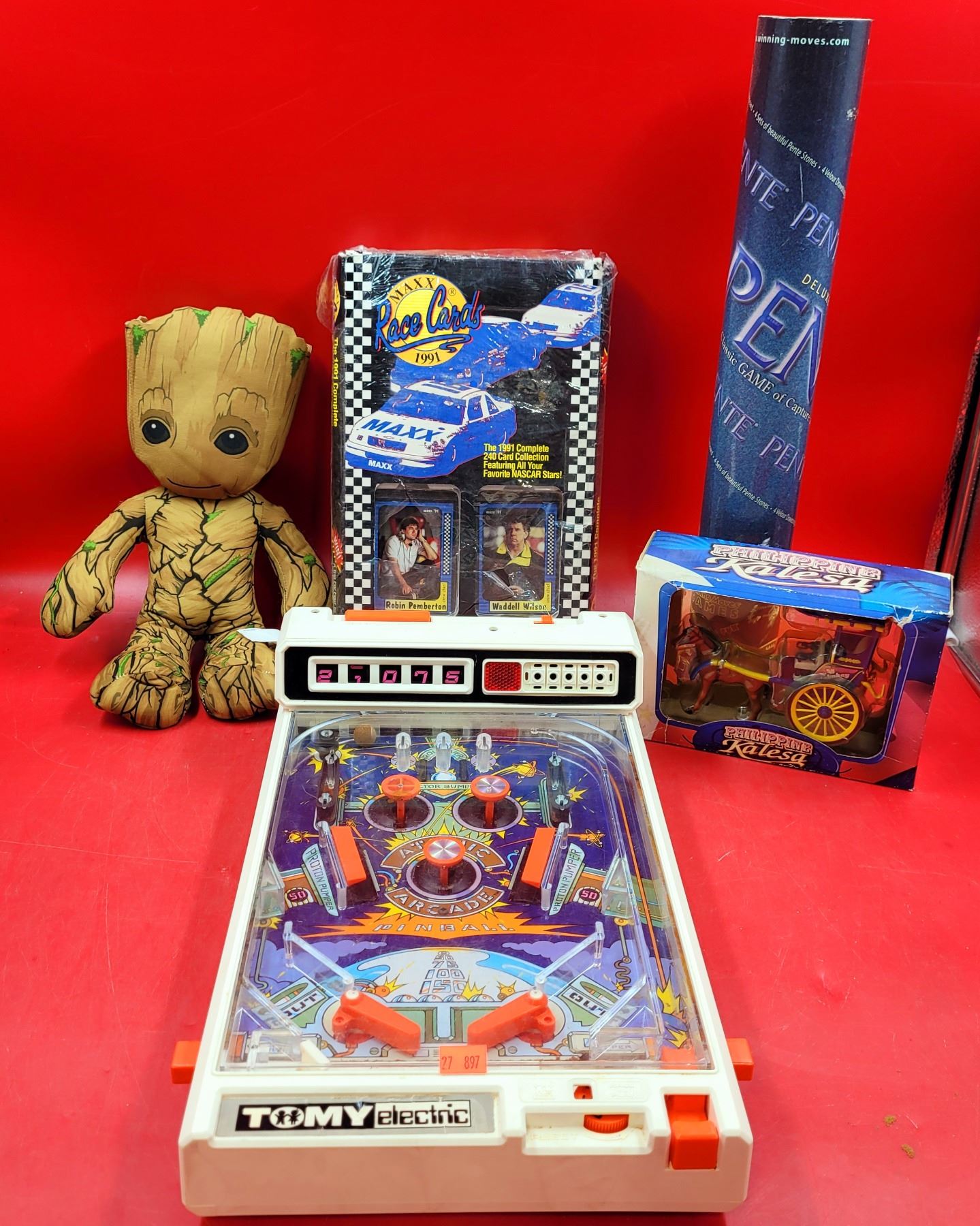 Tomy Electric Pinball Game, Groot Figurine & Toy Lot