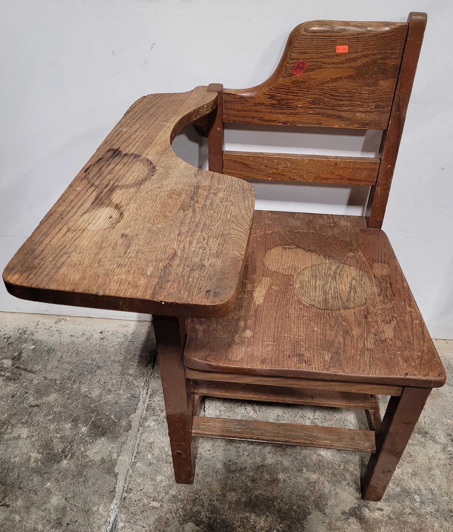 Antique Oak School Desk