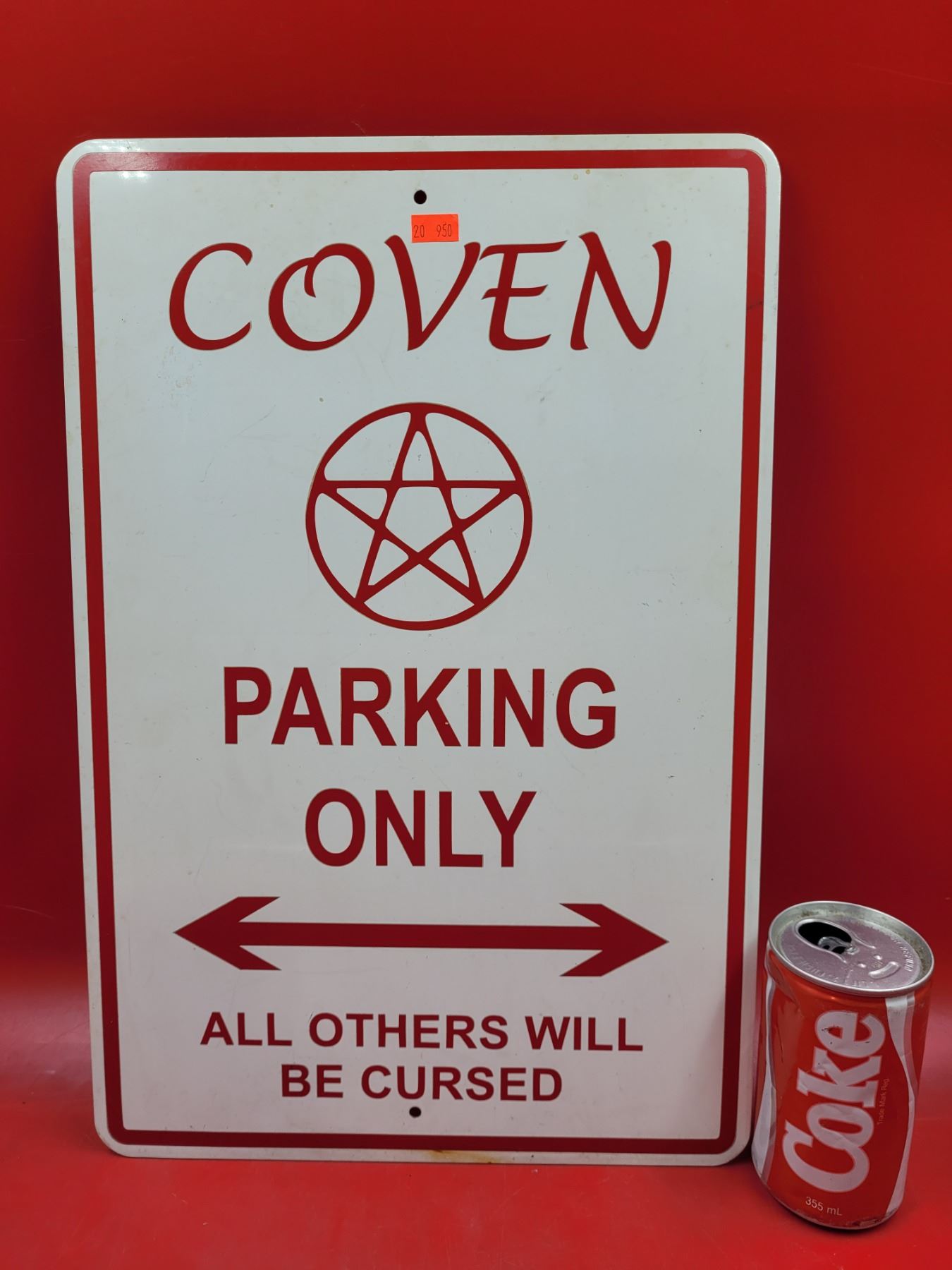Coven Parking Only Metal Sign
