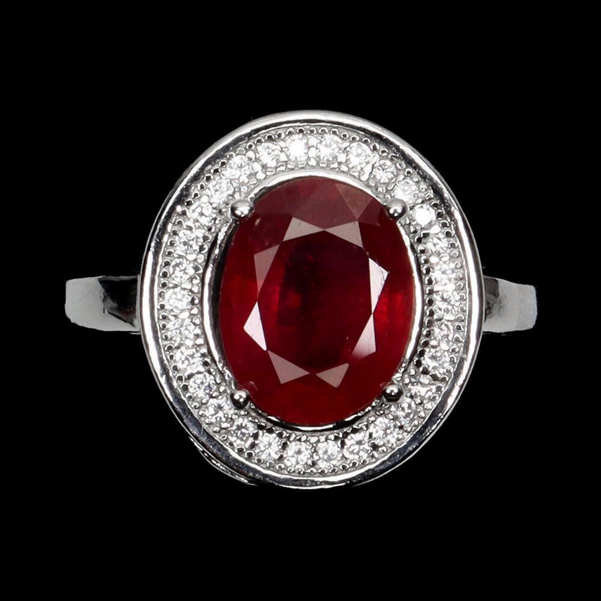 Natural Pigeon Blood Red Ruby Ring
